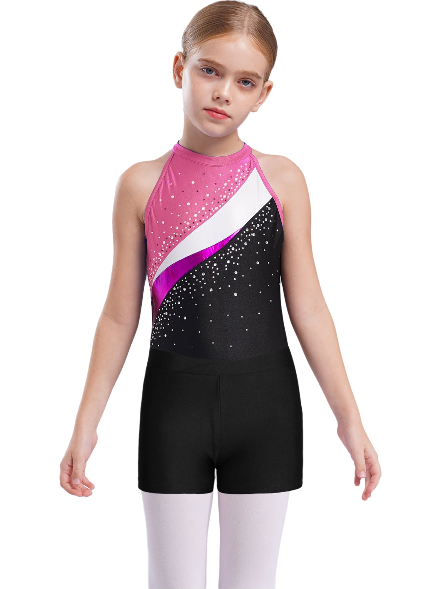 Aislor Girls Sleeveless Gymnastics Leotard Ballet Dance Unitard with ...