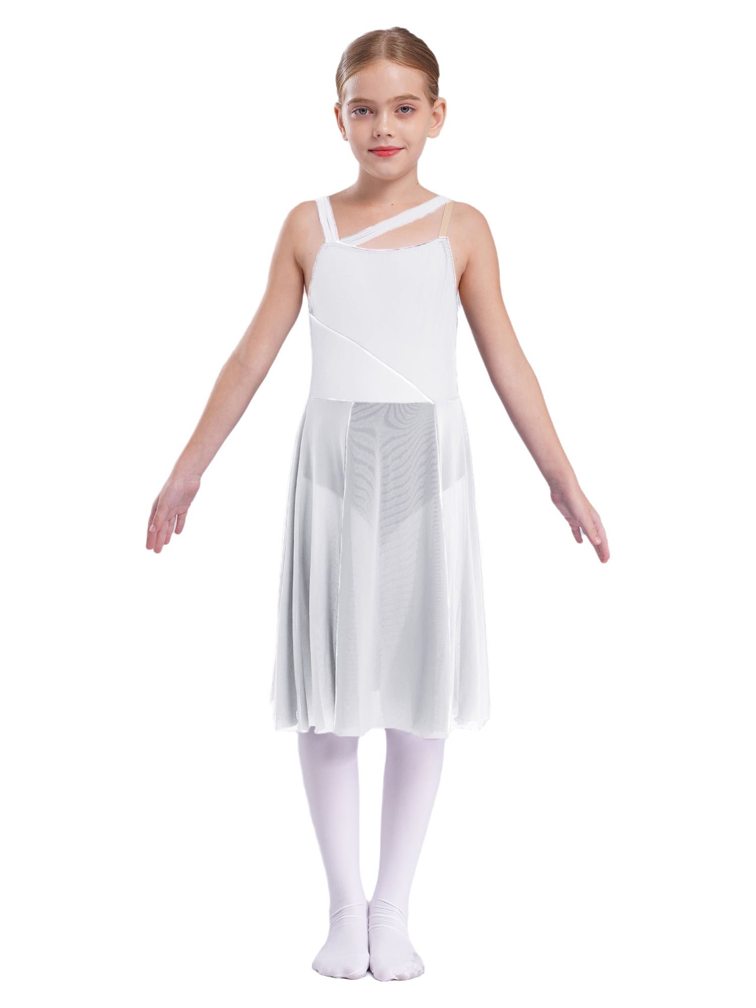 Aislor Girls kids Lyrical Chiffon Sleeveless Ballet Dress Latin Modern ...