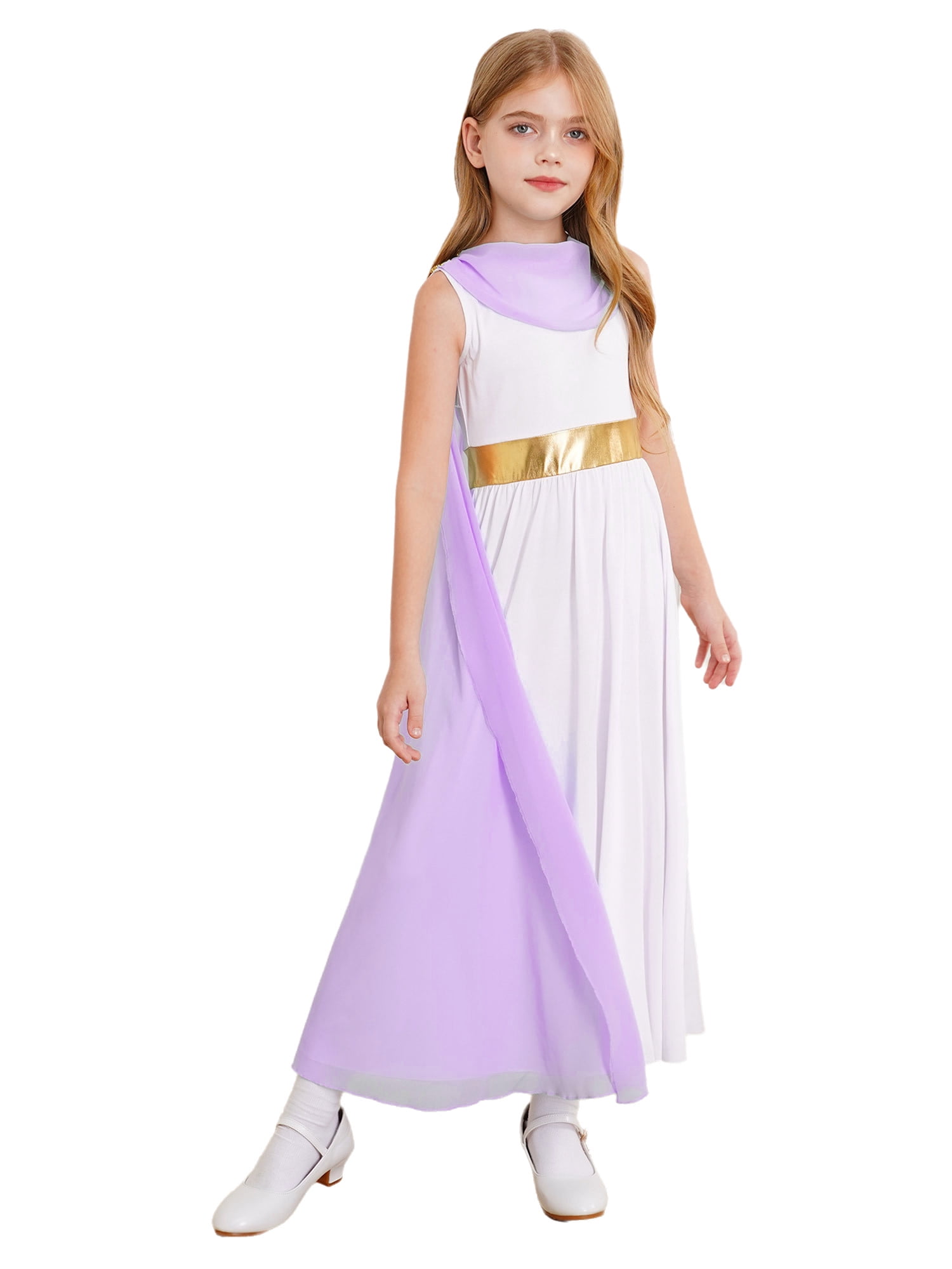 Aislor Grecian Toga Cosplay Costume for Kids Girl Ancient Greek Roman ...
