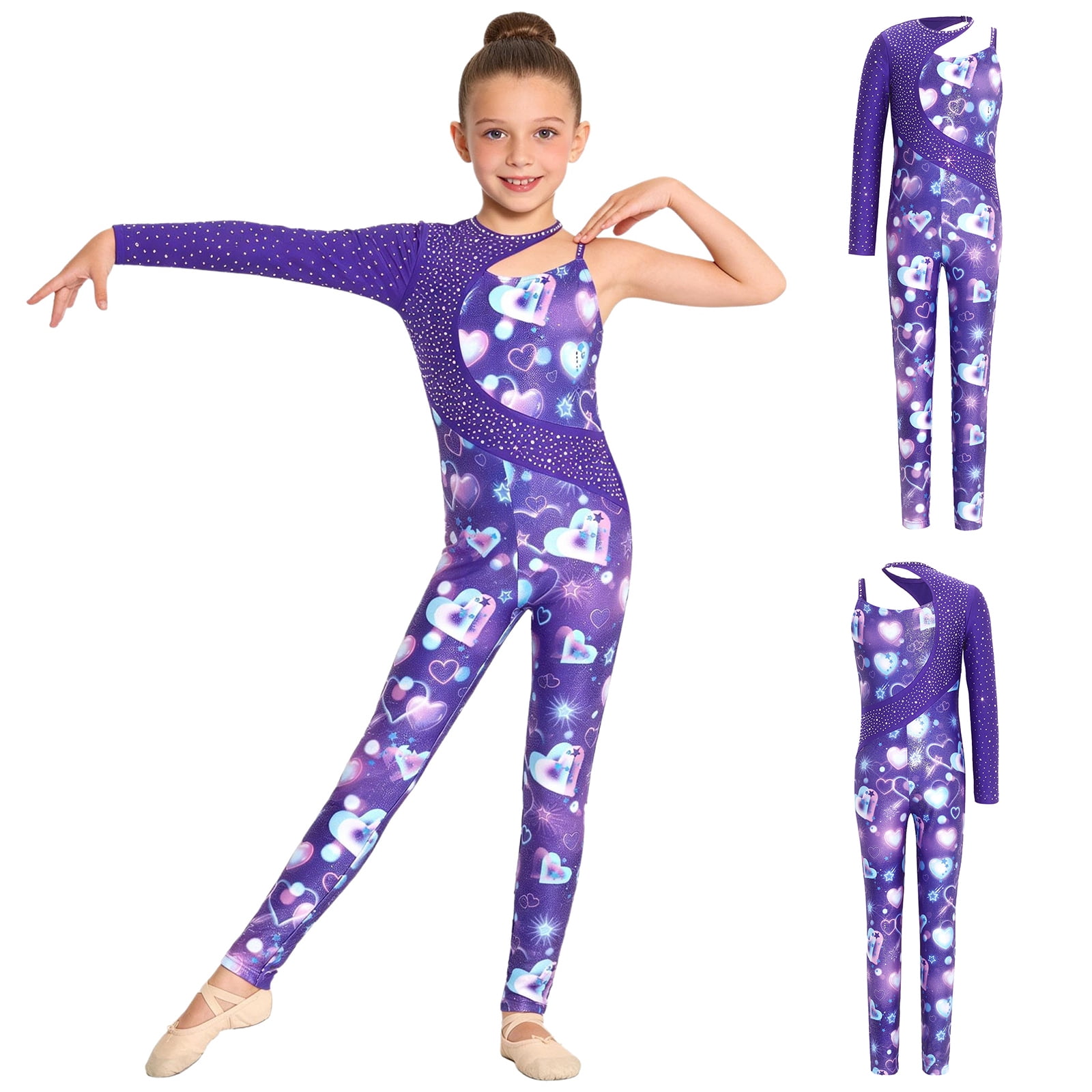 Aislor Gymnastics Unitard for Girls Skating Jumpsuit Sports Yoga Young ...