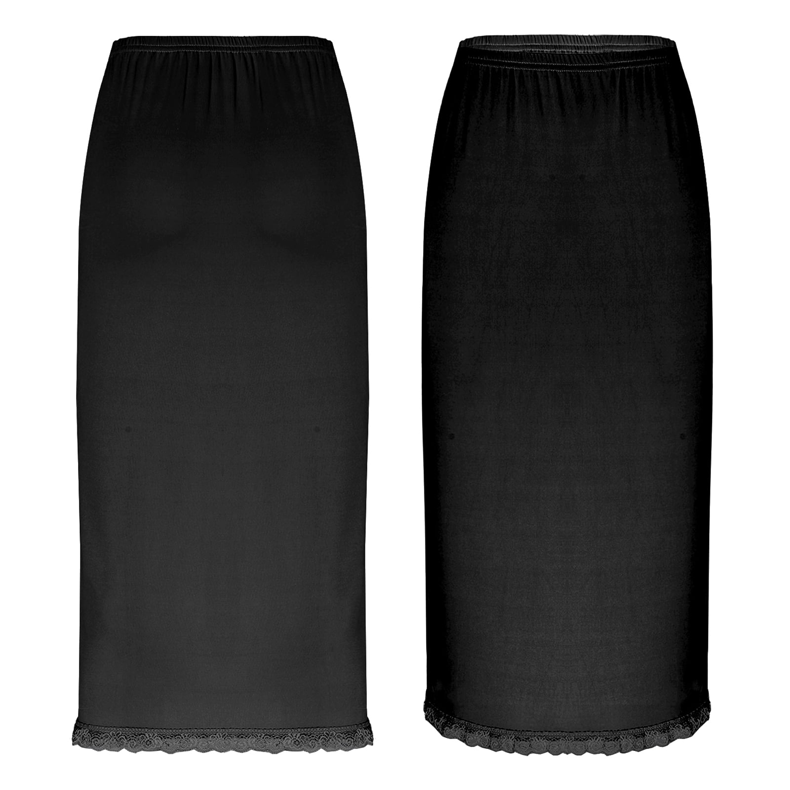 Aislor Half Slips for Women Underskirt Short Lace Trim Mini Skirt High ...