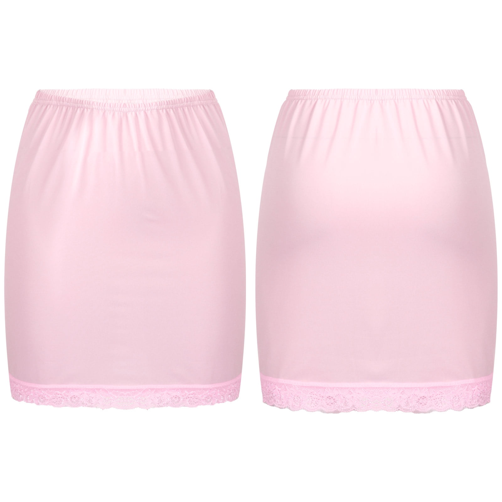 Aislor Half Slips for Women Underskirt Short Lace Trim Mini Skirt High ...