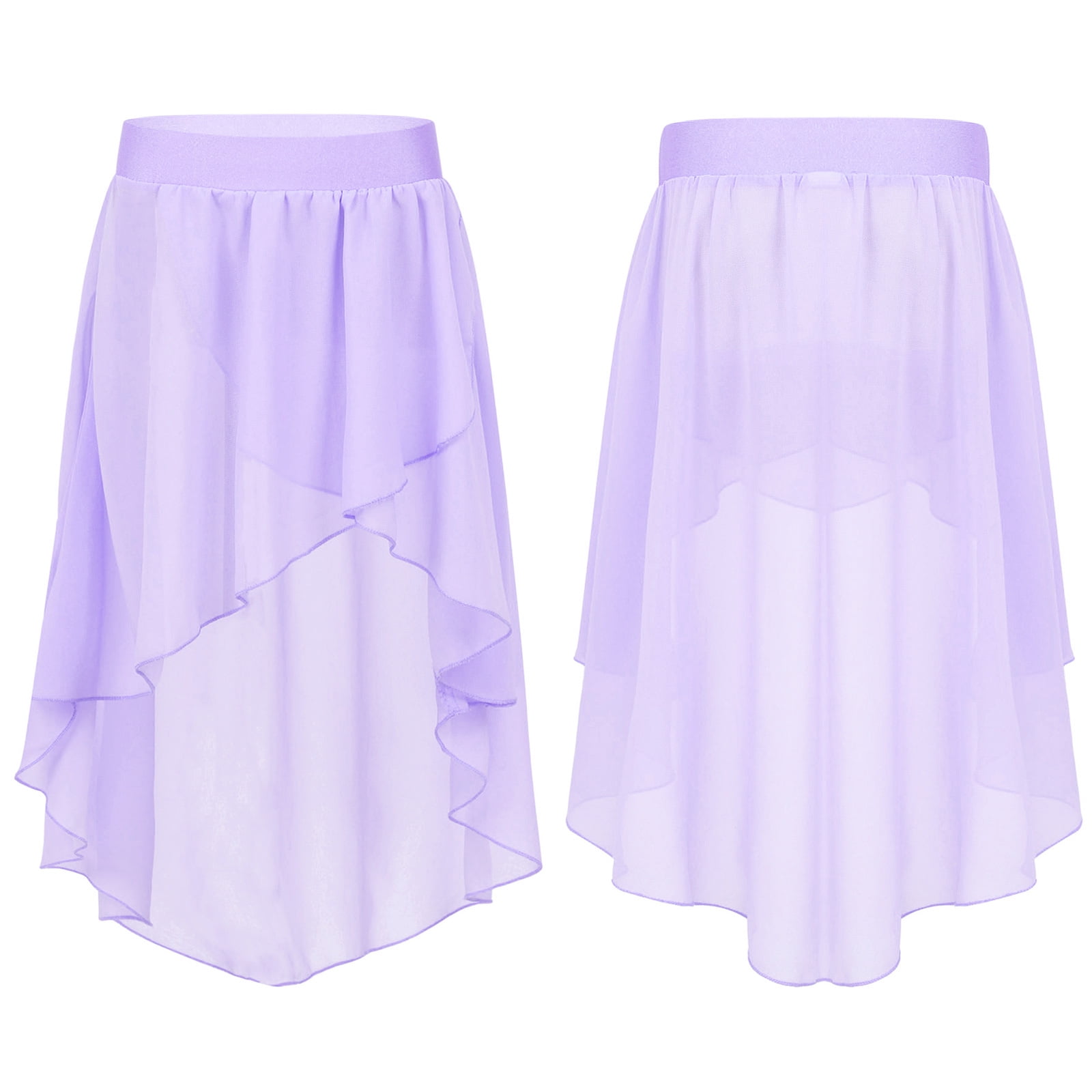 Aislor Kids Big Girls High Low Chiffon Dance Skirt for Lyrical Ballet ...
