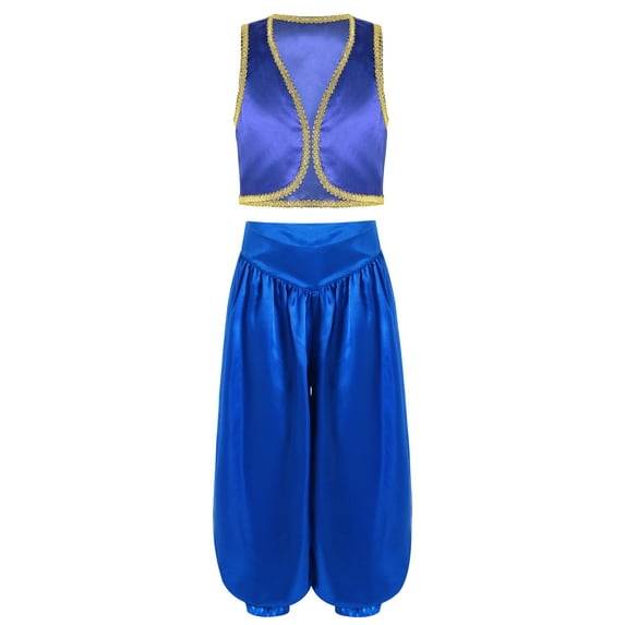 Aislor Kids Boys Arabian Prince Street Rats Costume Silky Waistcoat ...