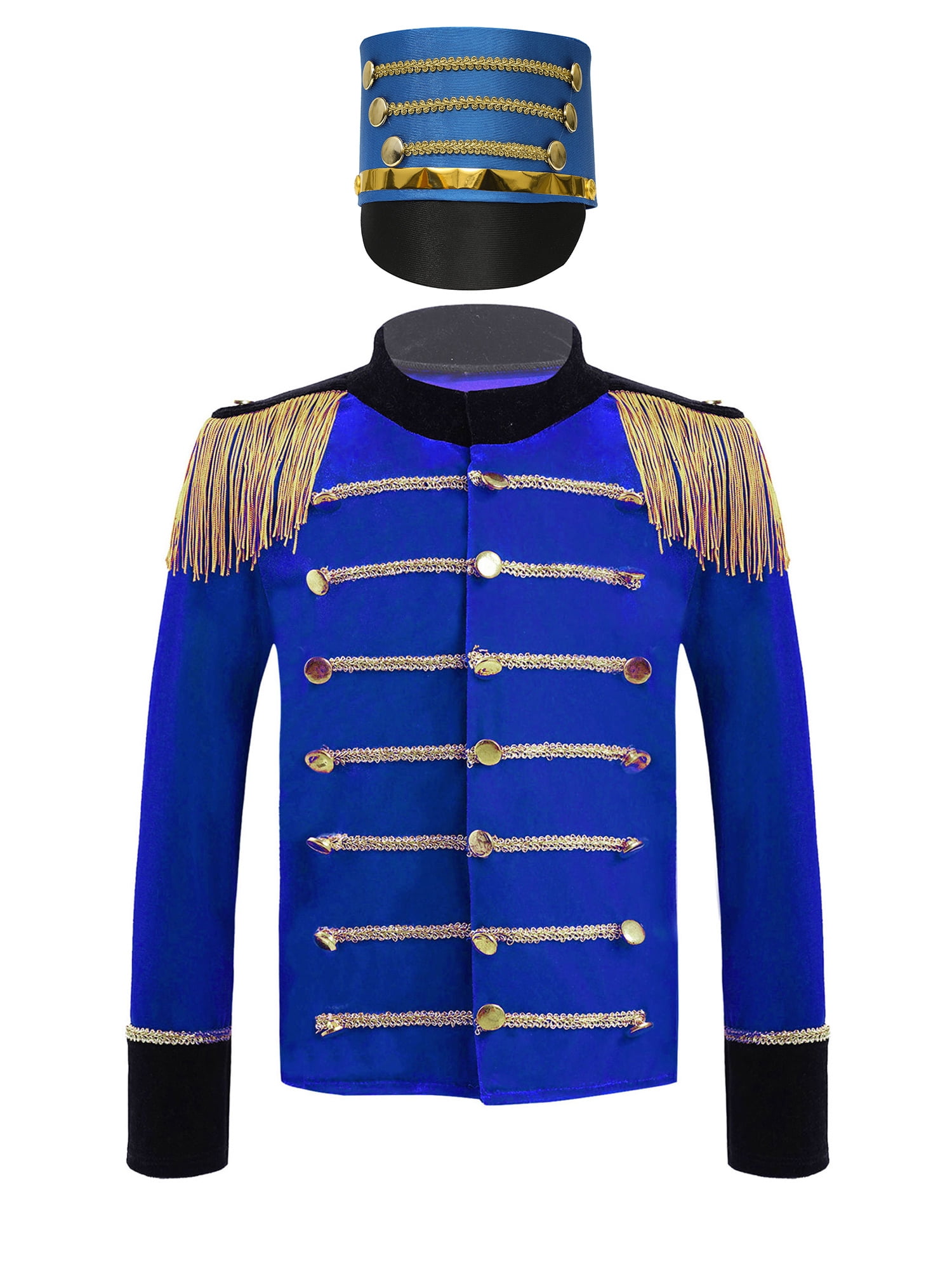 Aislor Kids Boys Drummer Marching Band Halloween Costume Solider Long ...