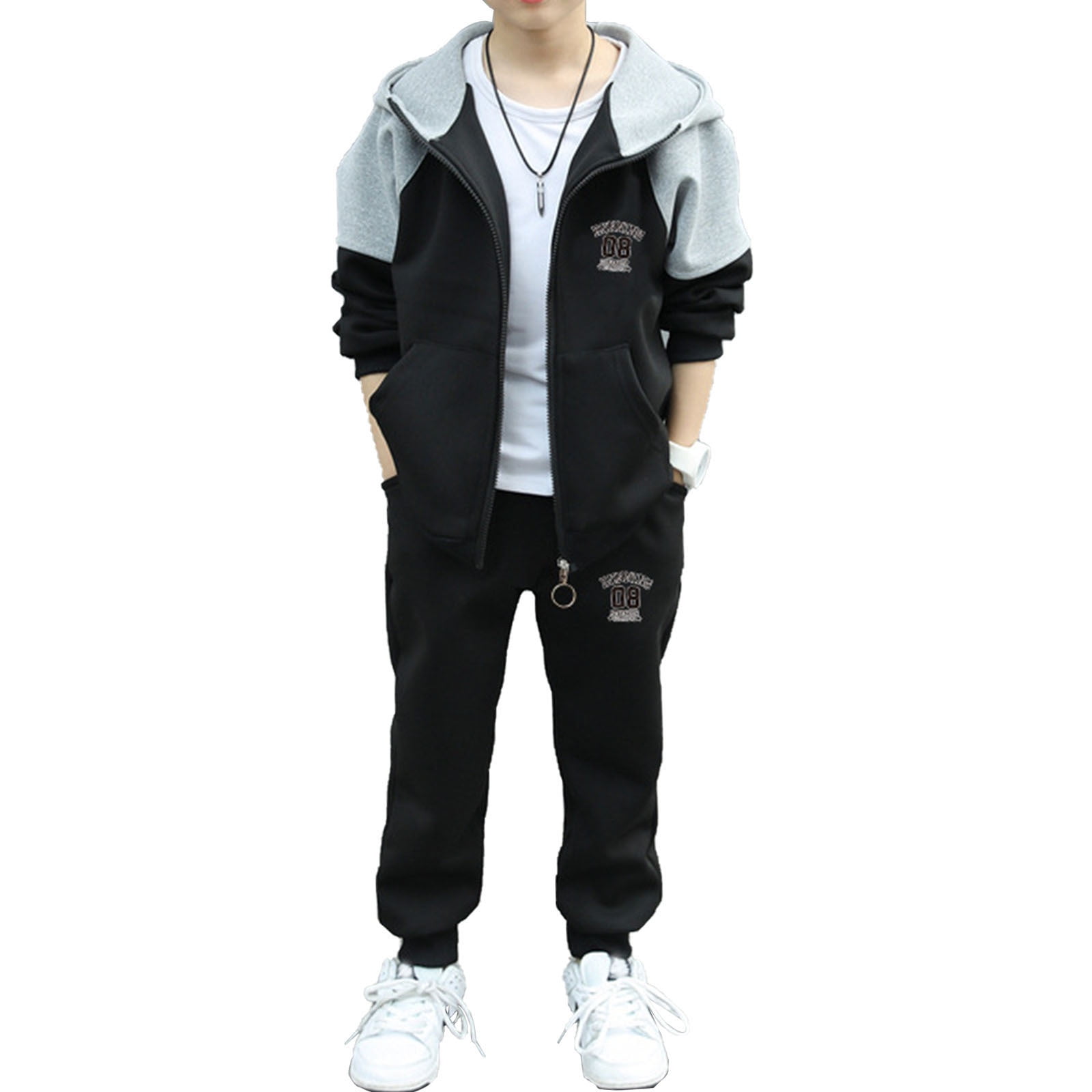 Aislor Kids Boys Hoodie Sweatshirt and Sweatpants Jogger Set 2 Pieces ...