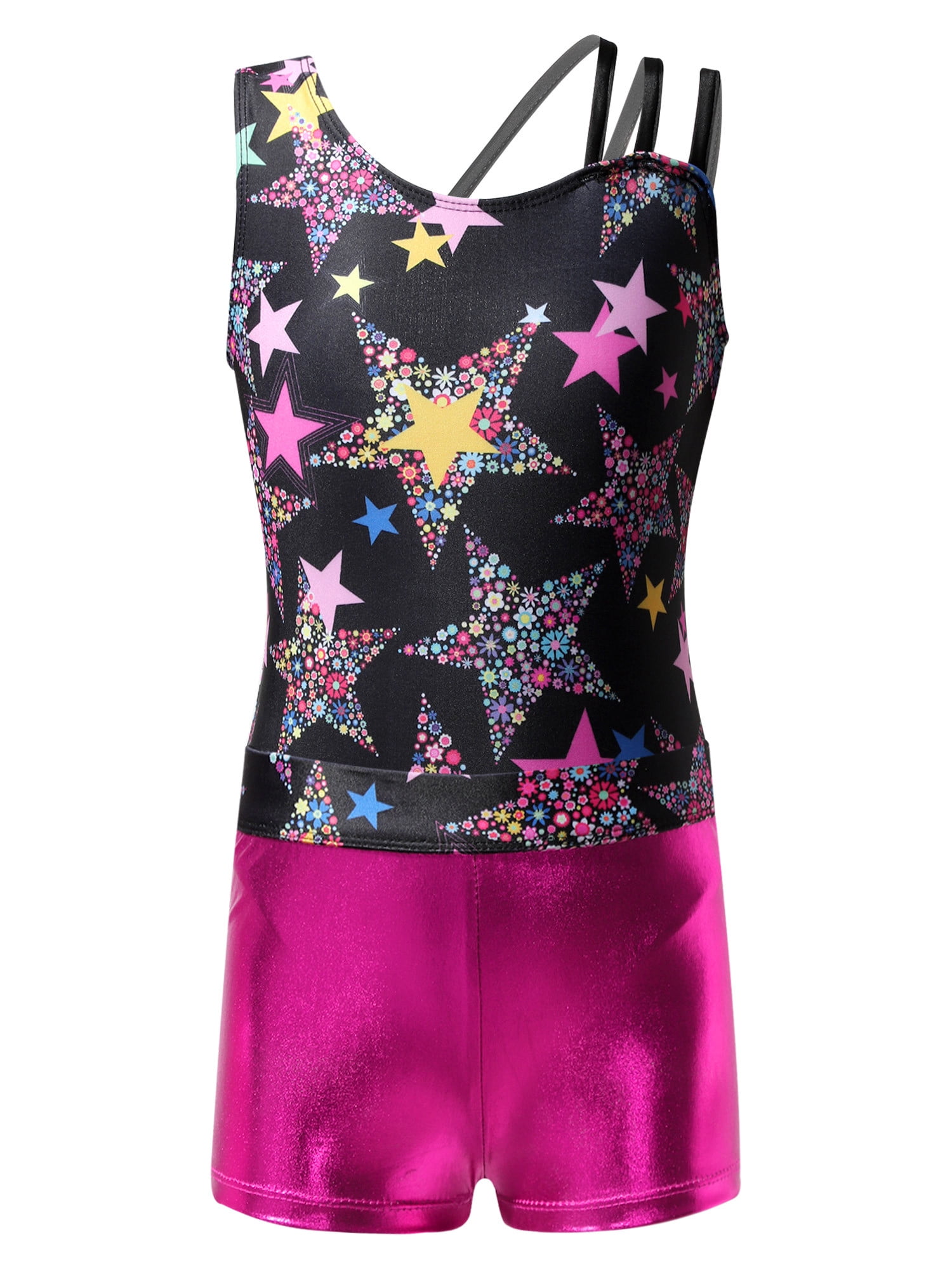 Aislor Kids Girls 2Pcs Gymnastics Dance Sleeveless Leopard Leotard with ...