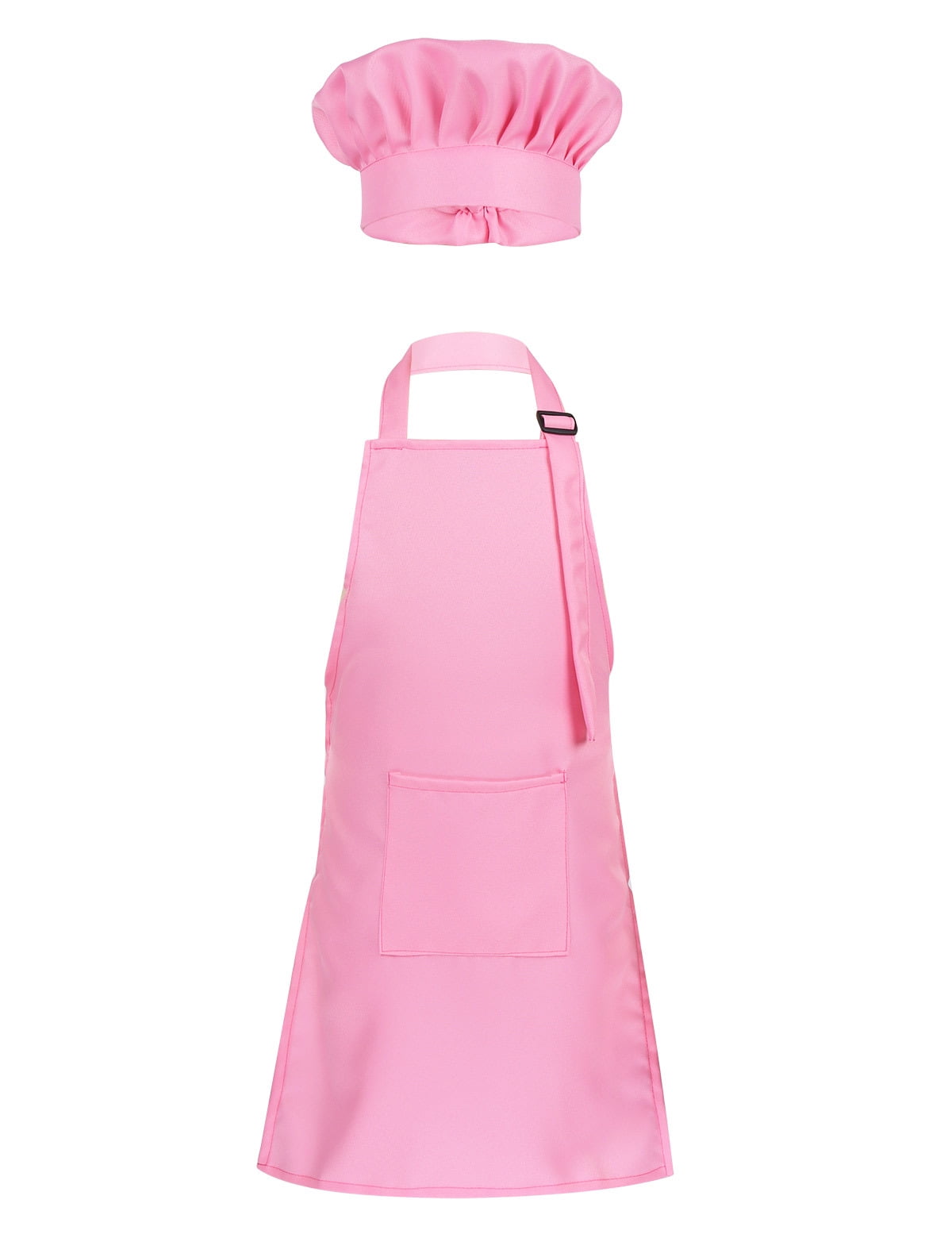 Aislor Kids Girls Boys Cotton Adjustable Apron and Chef Hat Set with ...