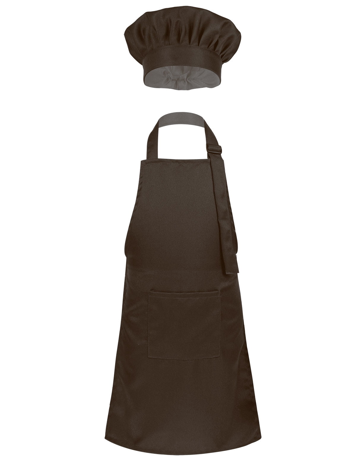 Aislor Kids Girls Boys Cotton Adjustable Apron and Chef Hat Set with ...