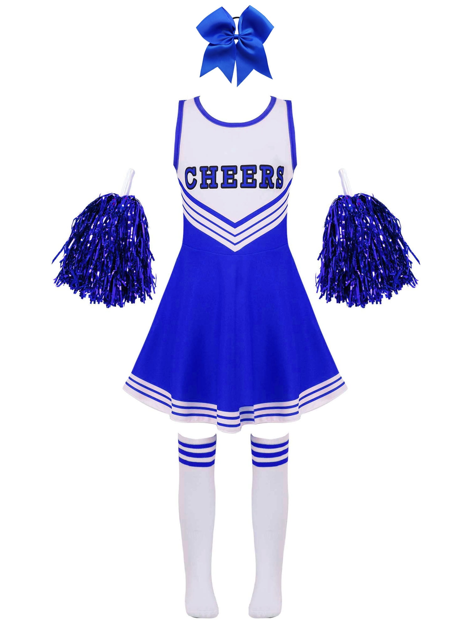 Aislor Kids Girls Cheerleading Uniform Outfit Set Sleeveless Cheer ...