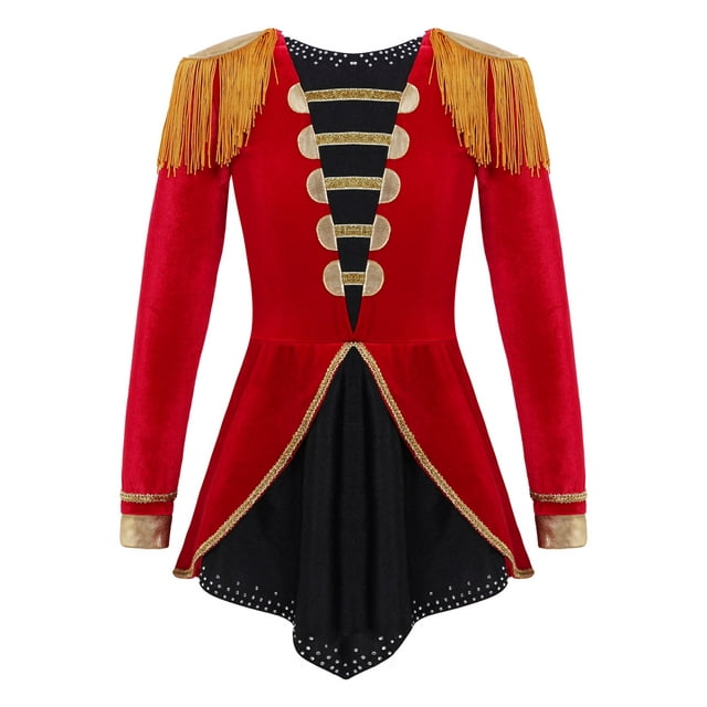 Aislor Kids Girls Circus Ringmaster Deluxe Tailcoat Showmen Costume ...