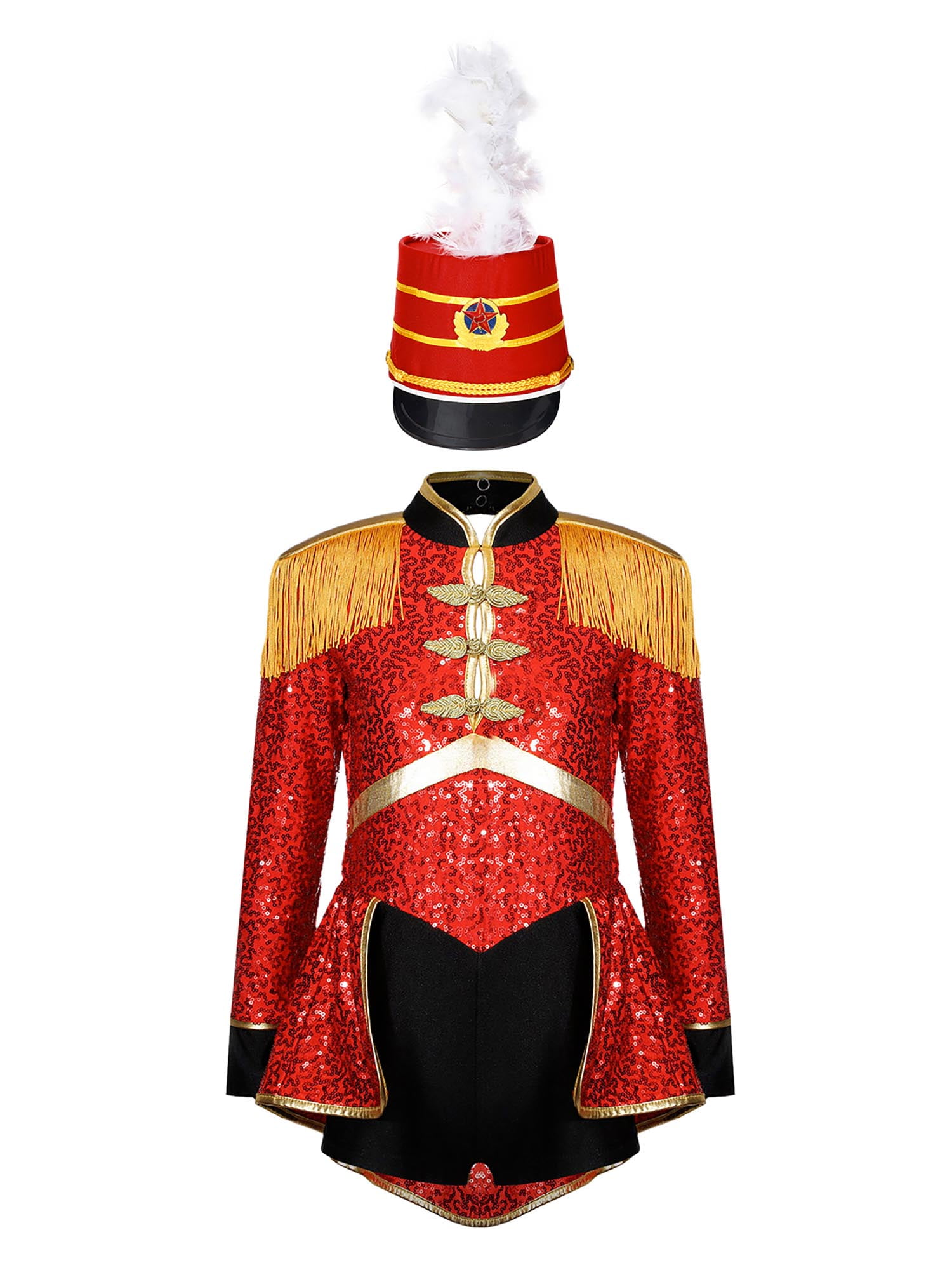 Aislor Kids Girls Circus Ringmaster Magician Costume Long Sleeve Lion ...