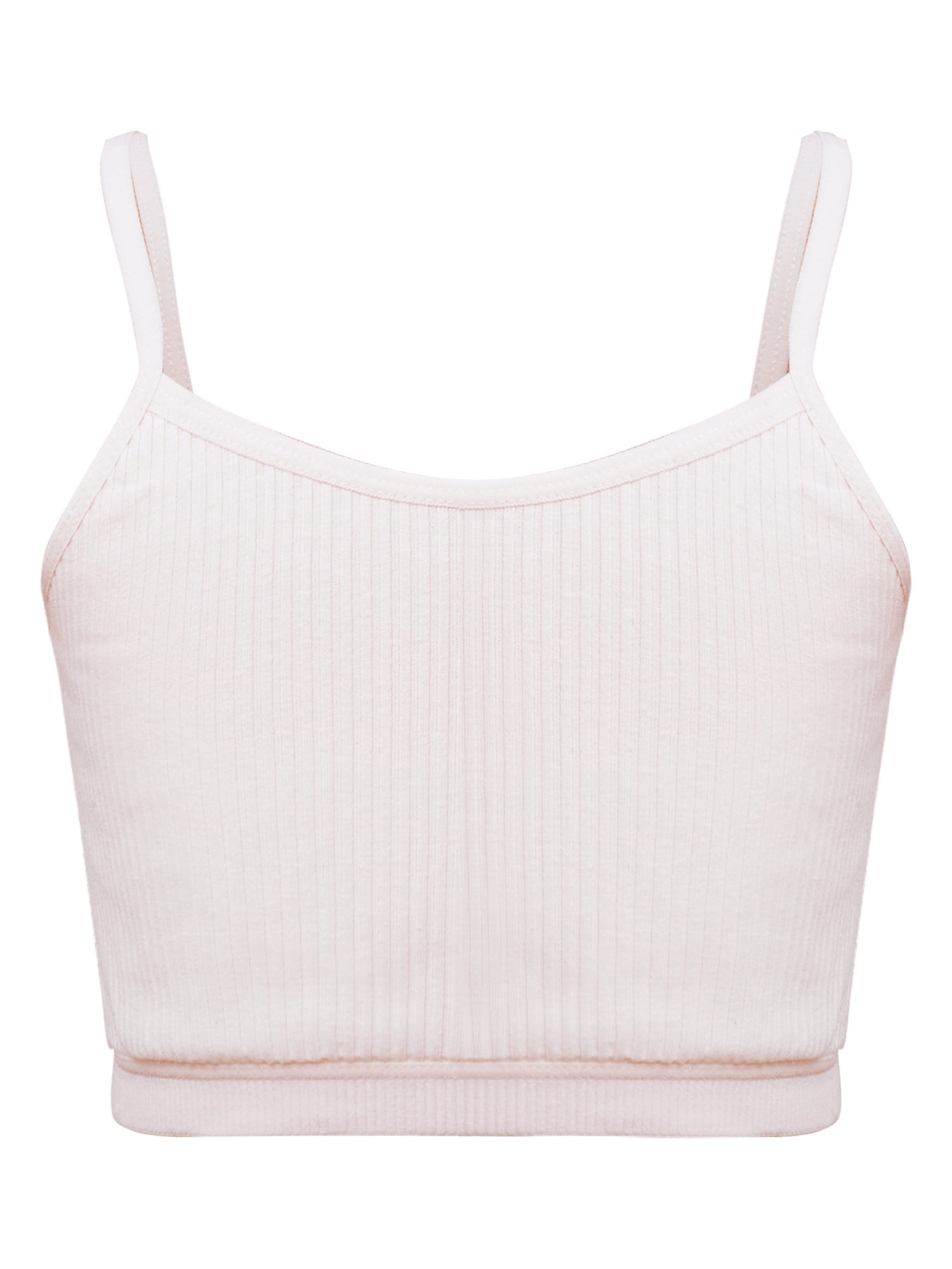 Aislor Kids Girls Dance Crop Tank Tops Spaghetti Straps Sports Training ...