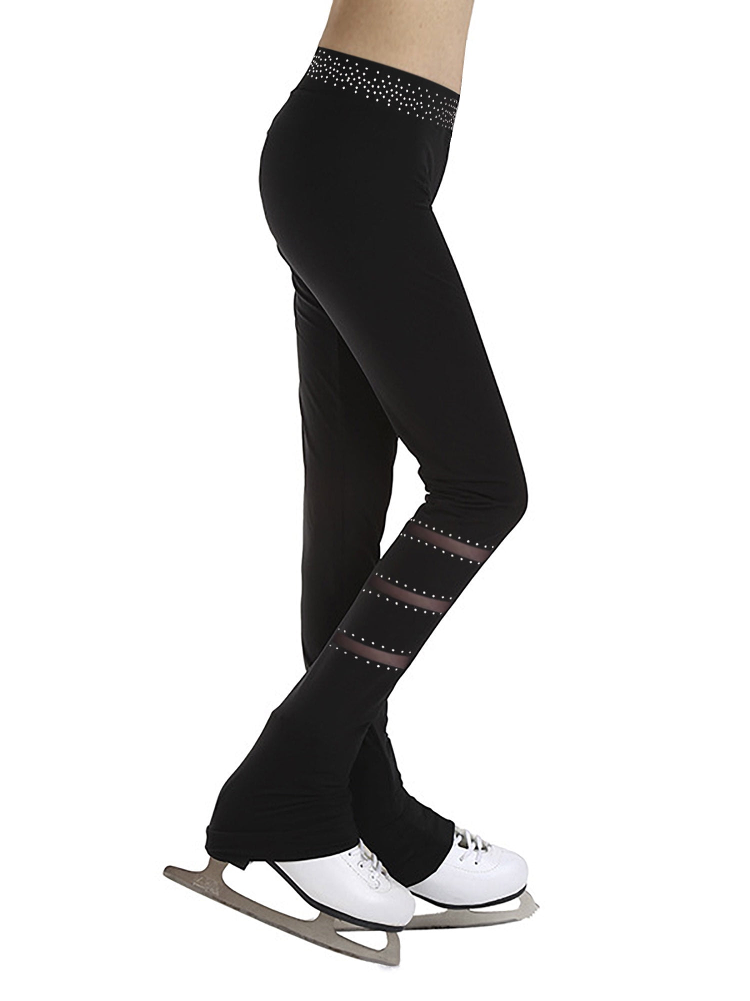 Aislor Kids Girls Figure Ice Skating Tights Shiny Rhinestones Leggings ...