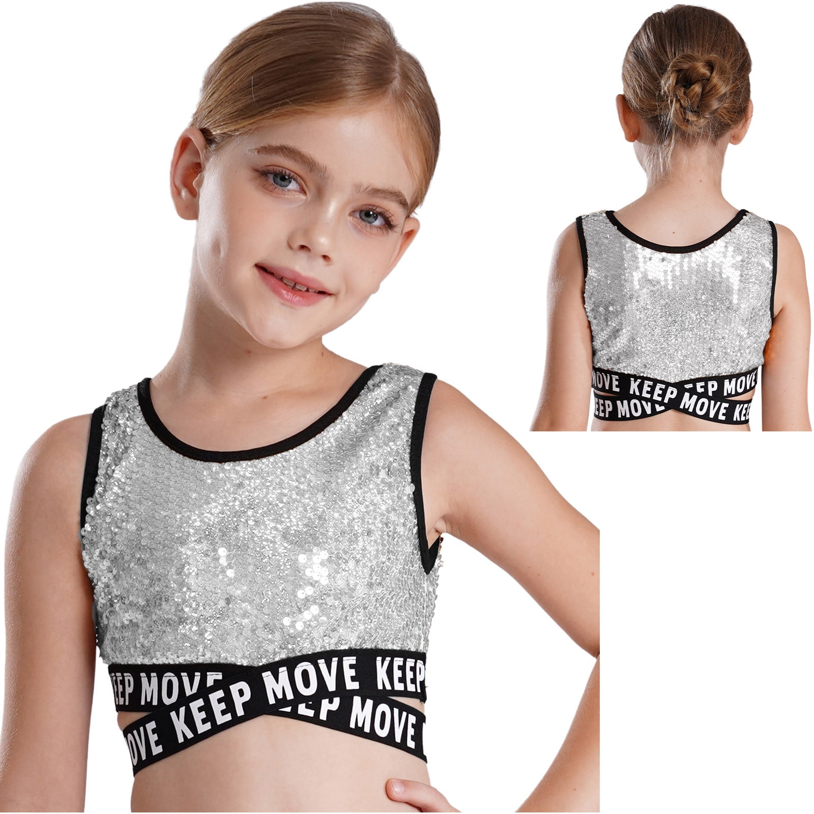 Aislor Girls Hip Hop Modern Jazz Stage Performance Tank Vest Sleeveless ...