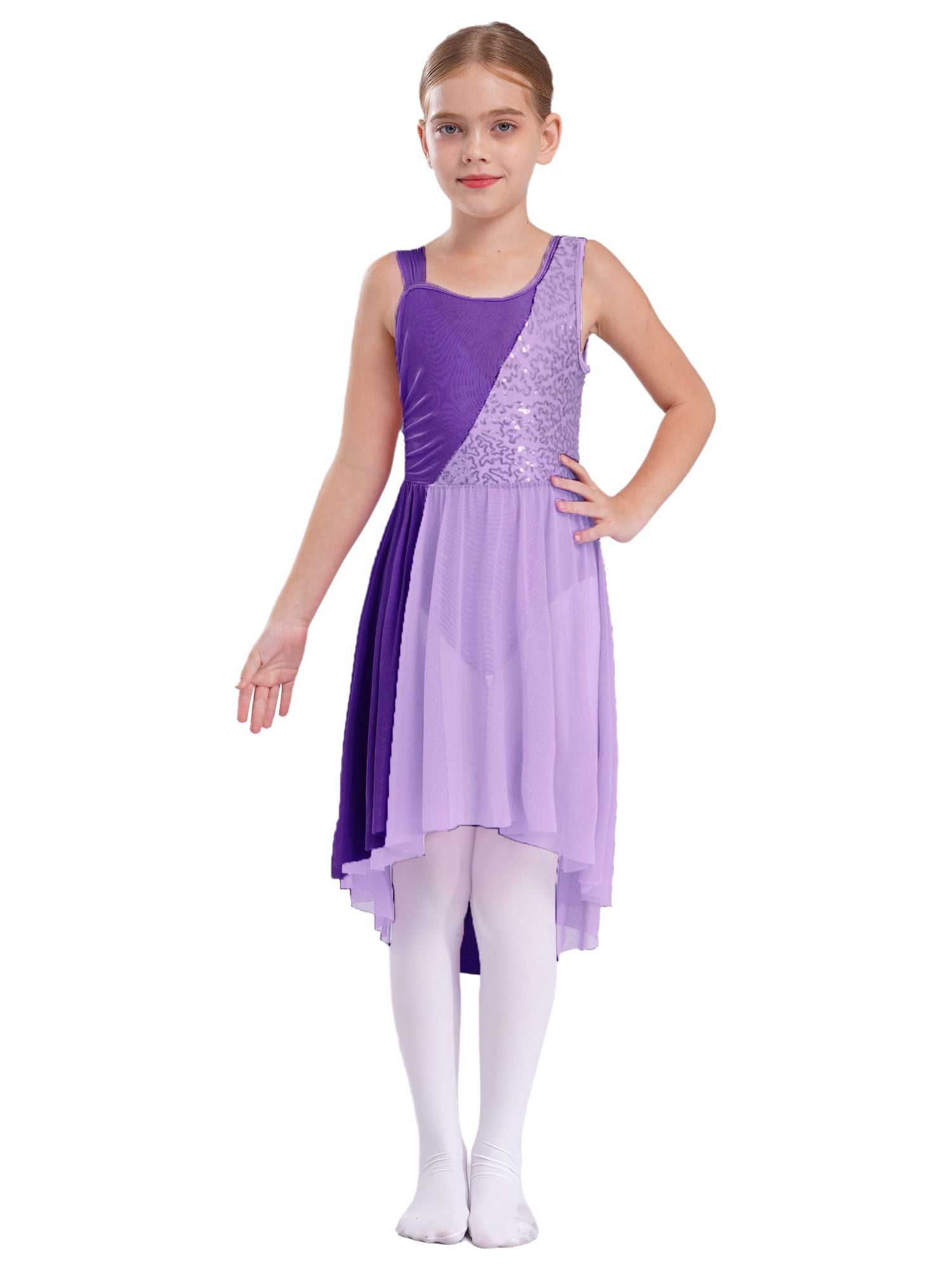 Aislor Kids Girls Sequin Sparkly Contemporary Lyrical Ballet Dance ...