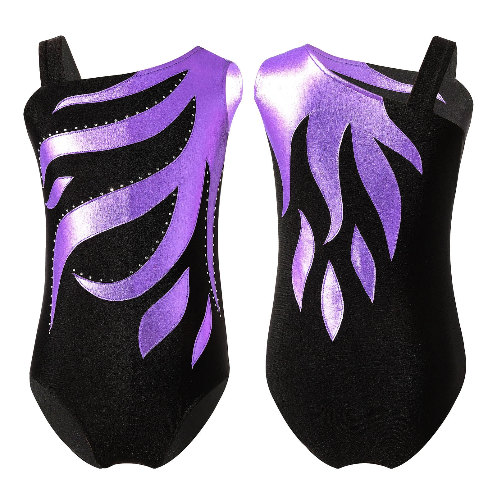 Aislor Kids Girls Shiny Diamond Sleeveless Gymnastics Leotard Tank ...