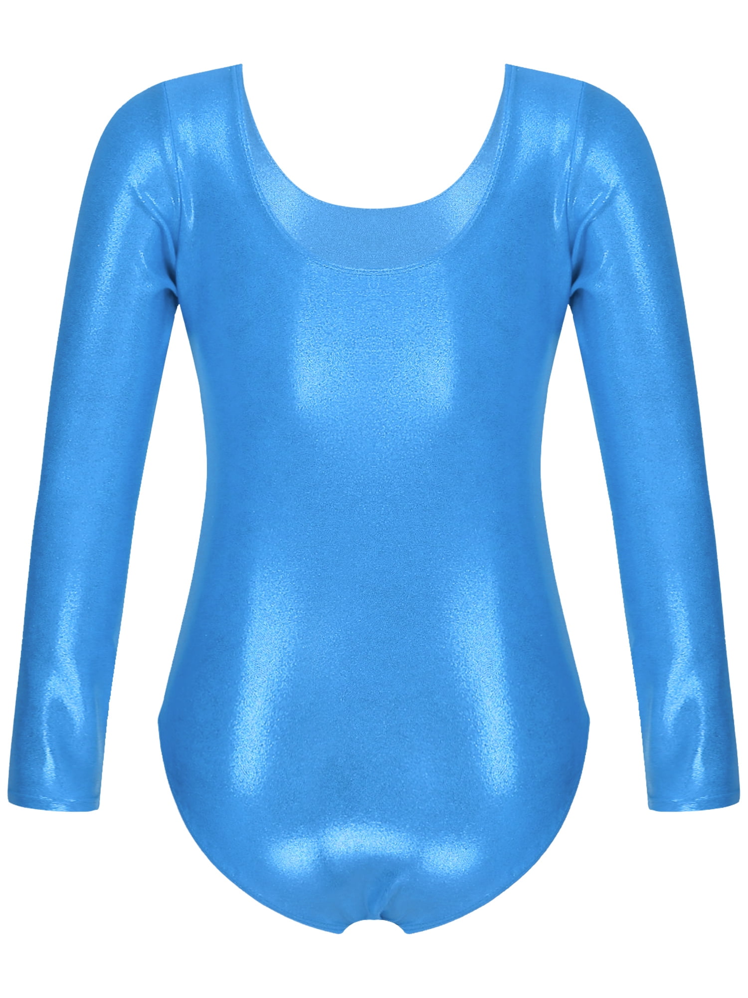 Aislor Kids Girls Shiny Metallic Gymnastics Unitard Ballet Dance ...