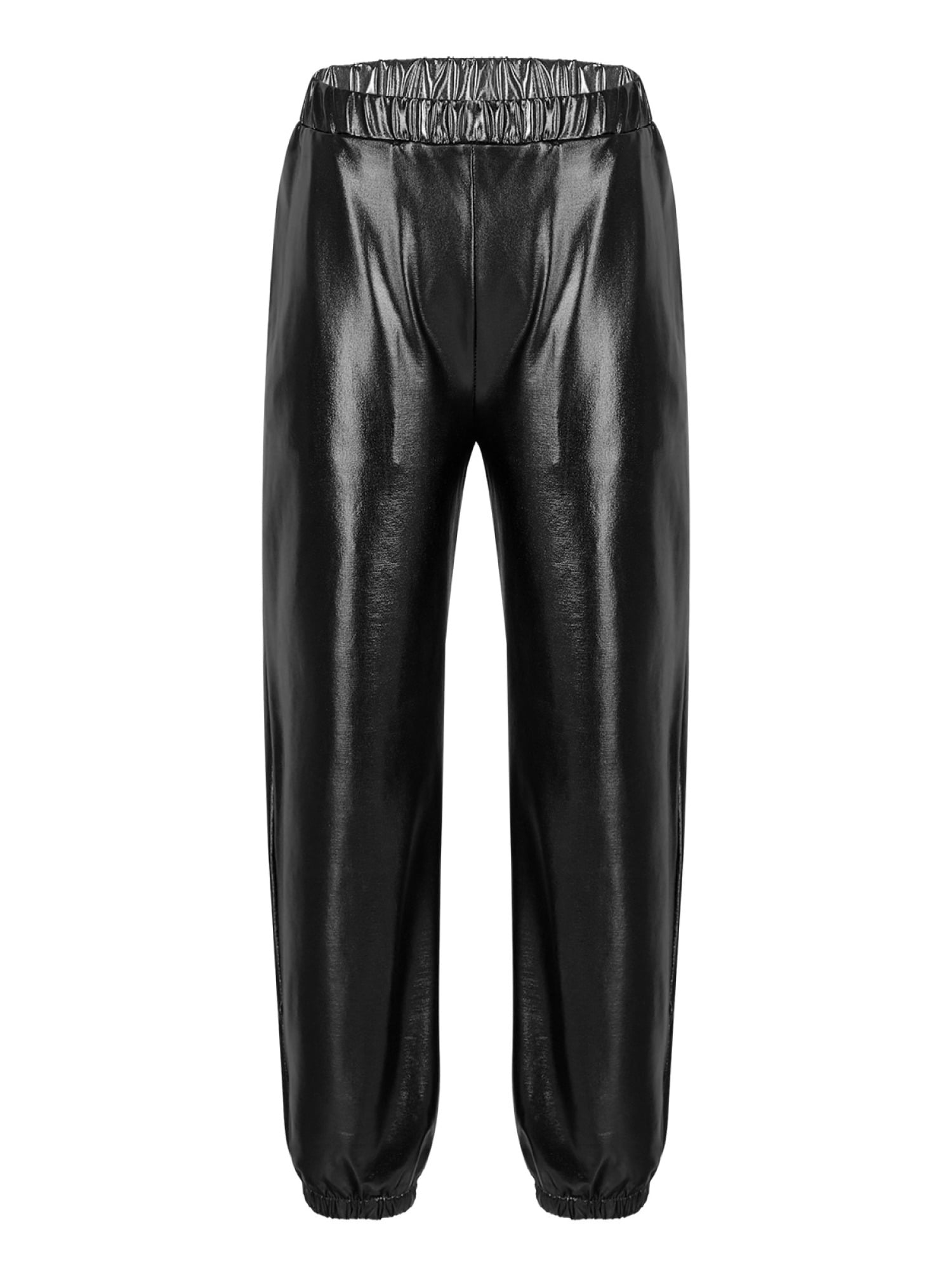 Aislor Kids Girls Shiny Metallic High Waist Active Pants Gym Workout ...