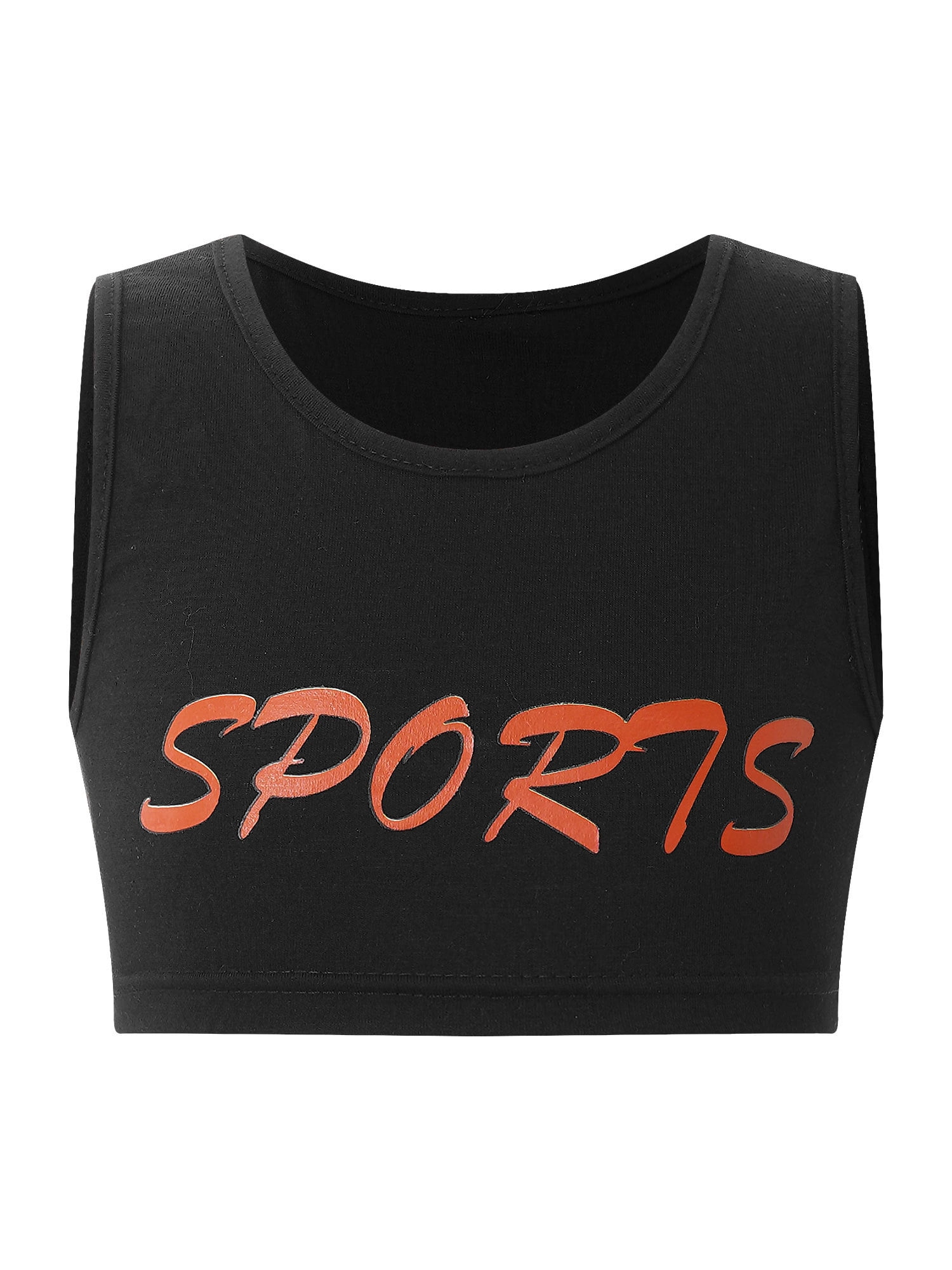Aislor Kids Girls Sports Crop Tank Top Athletic Racerback Jazz Hip Hop ...