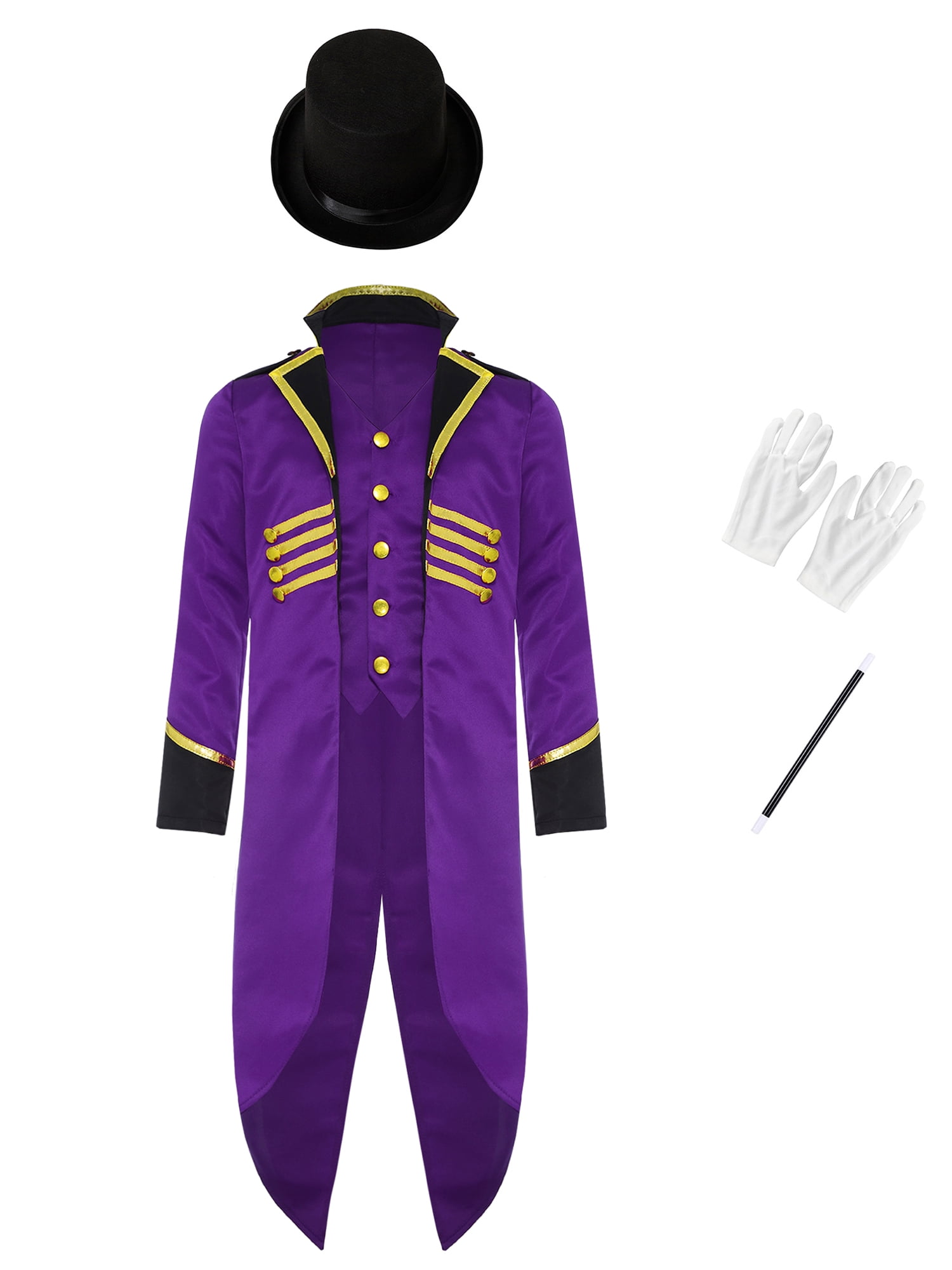 Aislor Kids Ringmaster Circus Cosplay Costume Medieval Tailcoat with ...