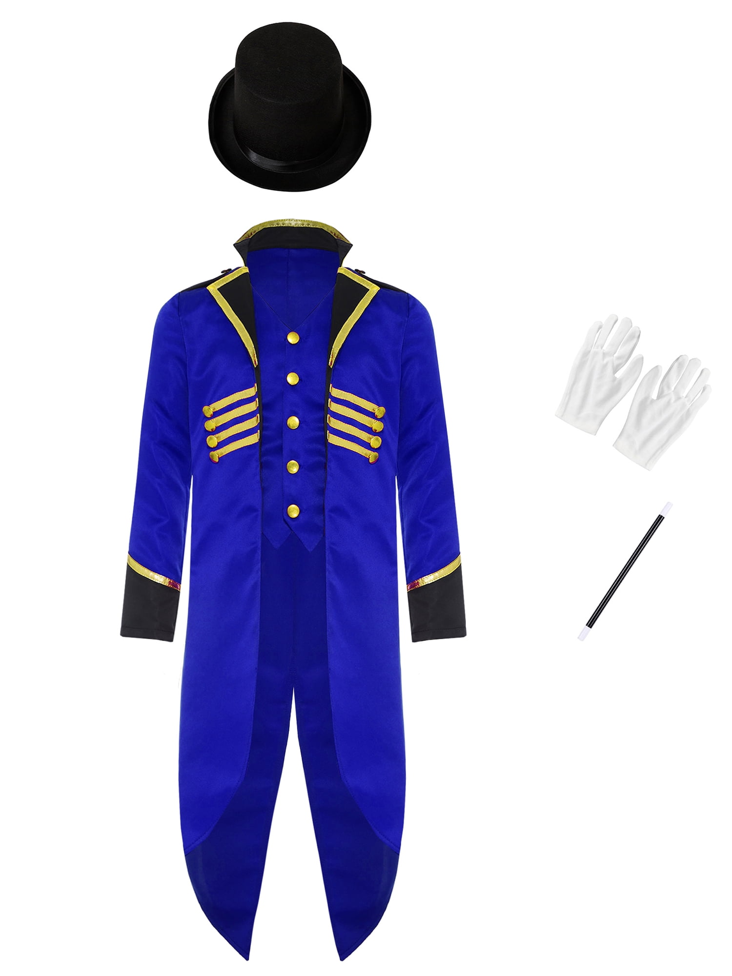 Aislor Kids Ringmaster Circus Cosplay Costume Medieval Tailcoat with ...