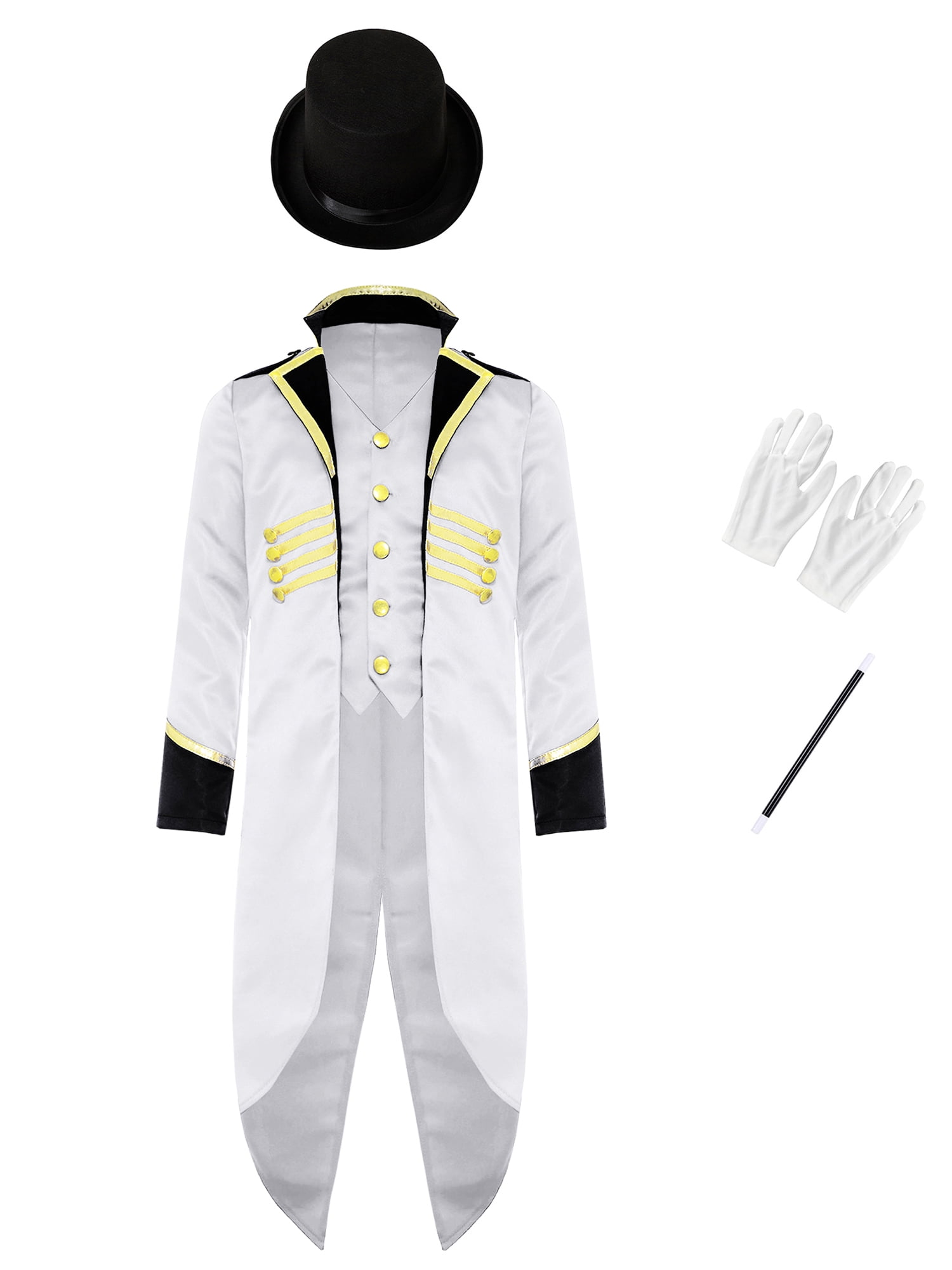 Aislor Kids Ringmaster Circus Cosplay Costume Medieval Tailcoat with ...
