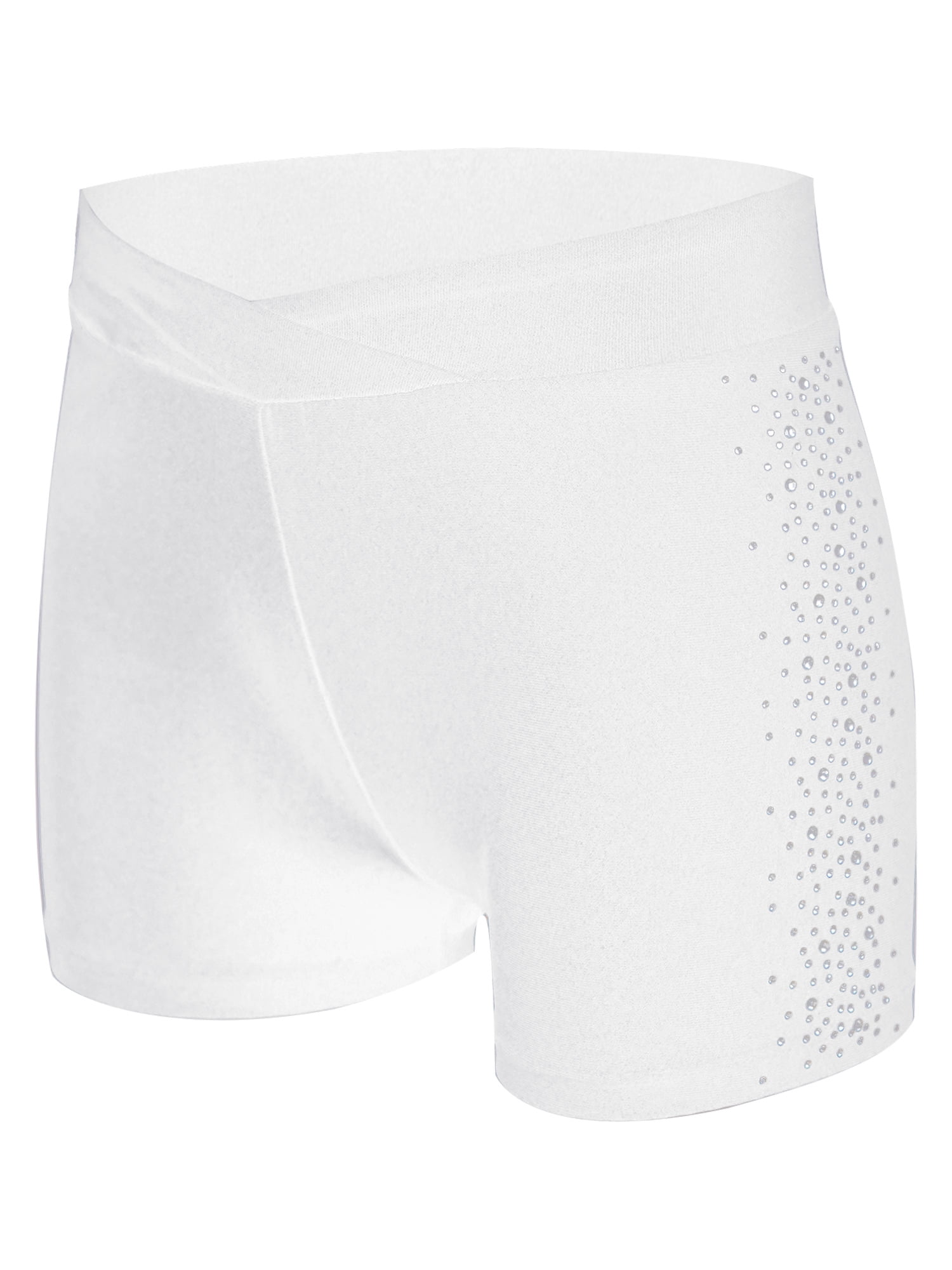 Aislor Kids Sparkle Dance Shorts Rhinestones Figure Ice Skating Shorts ...