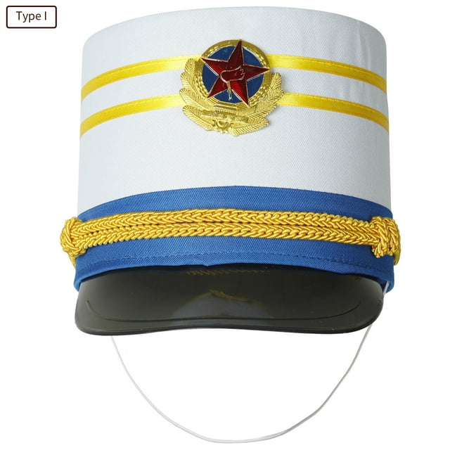Aislor Marching Band Hat for Kids Drum Major Hat with Gold TrimToy ...
