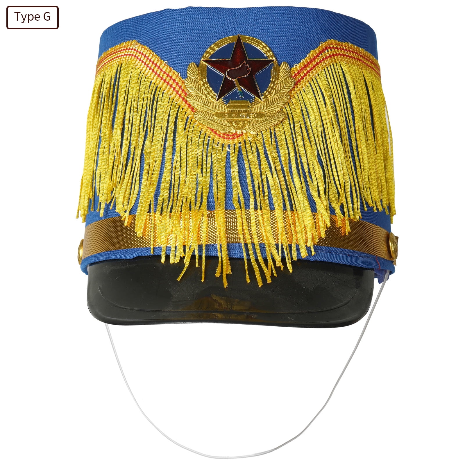 Aislor Marching Band Hat for Kids Drum Major Hat with Gold TrimToy ...