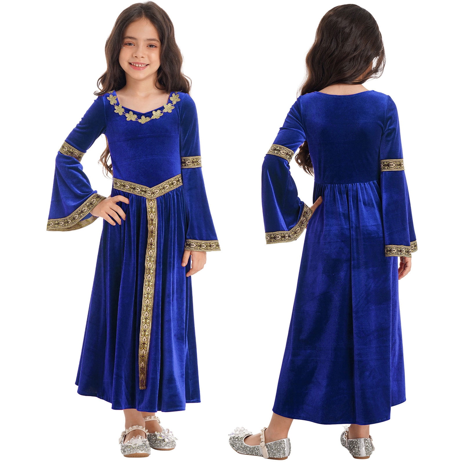 Aislor Medieval Princess Girls Renaissance Party Vintage Maxi Dress ...