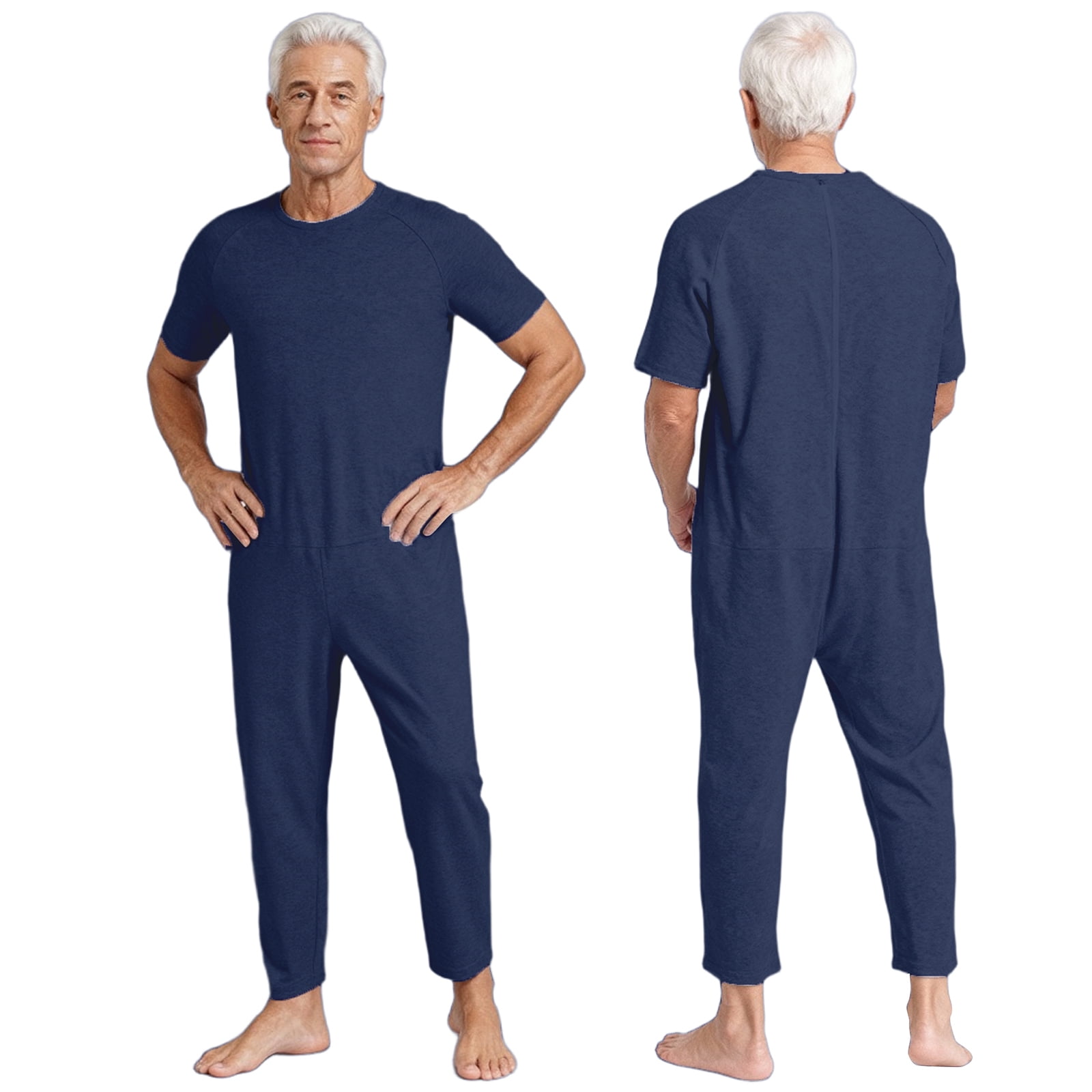 Aislor Men Adaptive Clothes Anti-Strip Jumpsuit with Back-Zipper for ...
