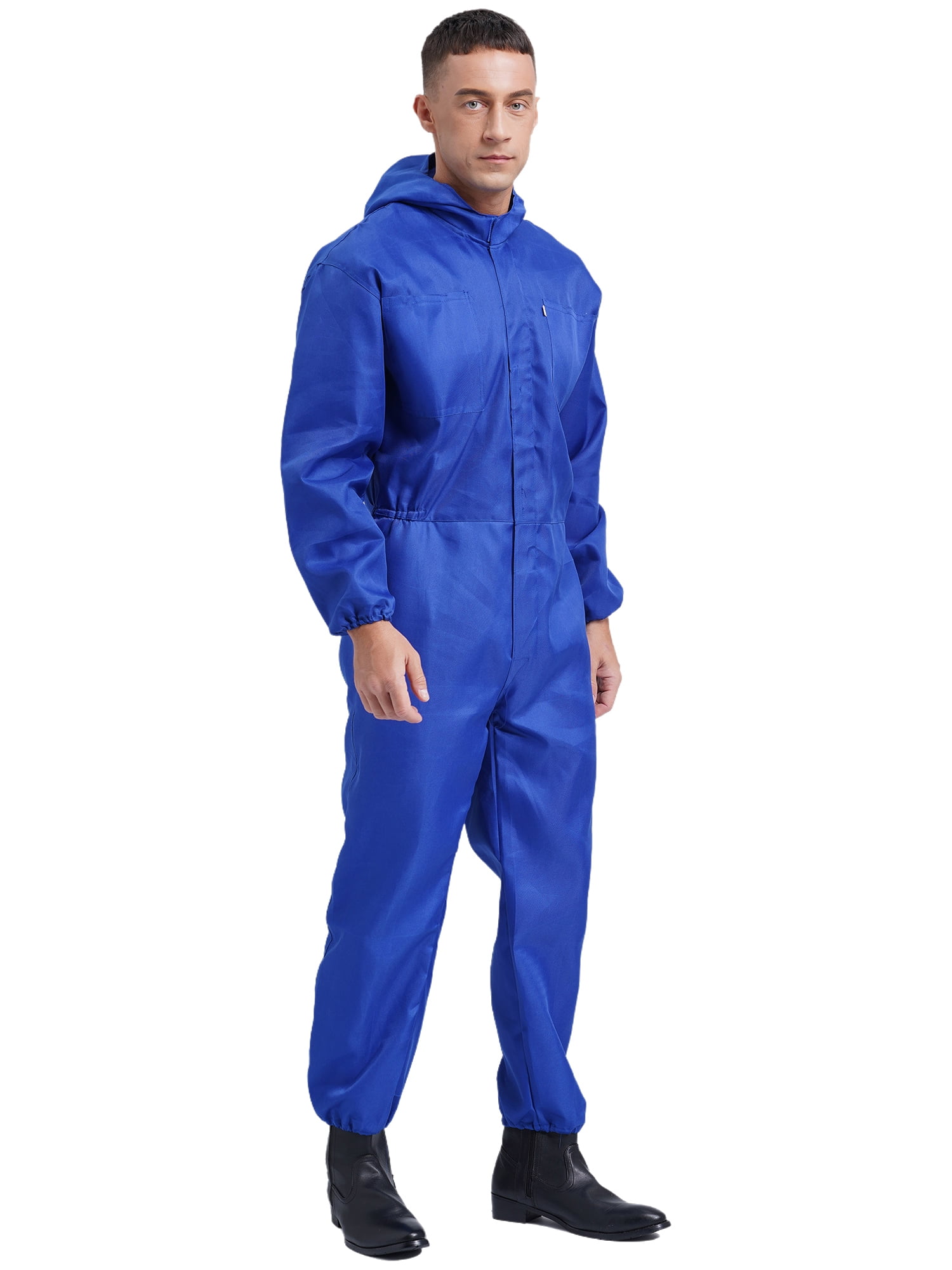 Aislor Men's Dustproof Workwear Long Sleeve Coverall Suit With Hood ...