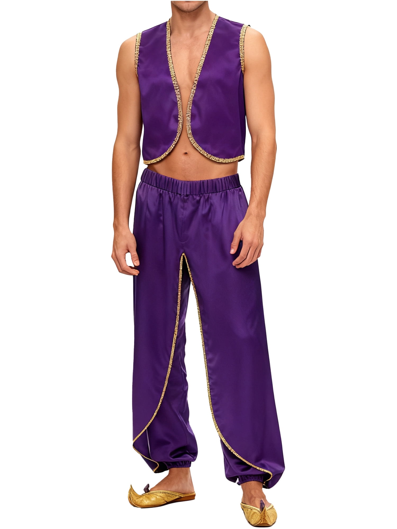 Aislor Mens Arabian Prince Role Play Persian Ara Genius Cosplay Vest ...