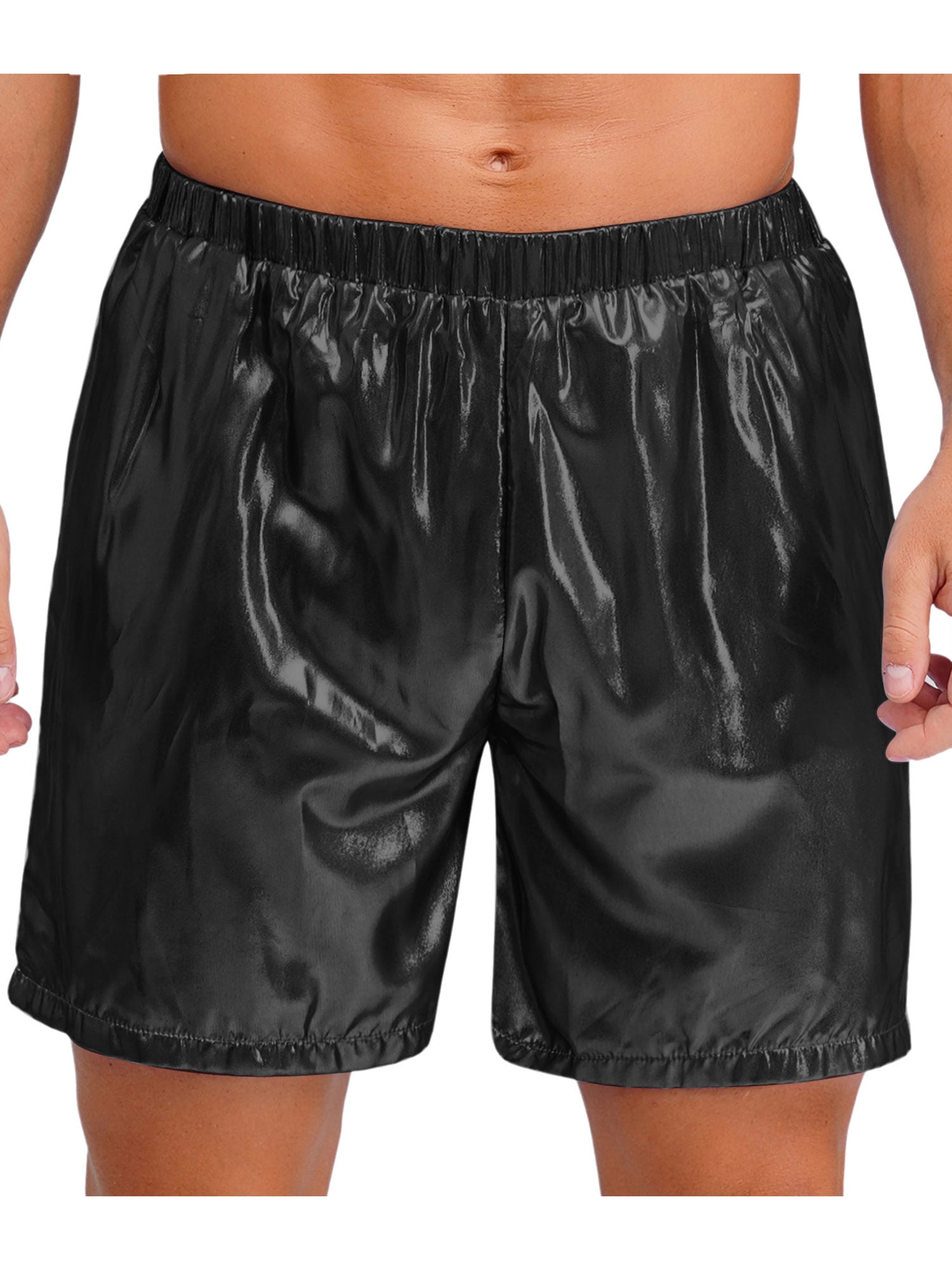 Aislor Mens Shiny Elastic Waistband Boxer Shorts Loose Fit For Casual ...