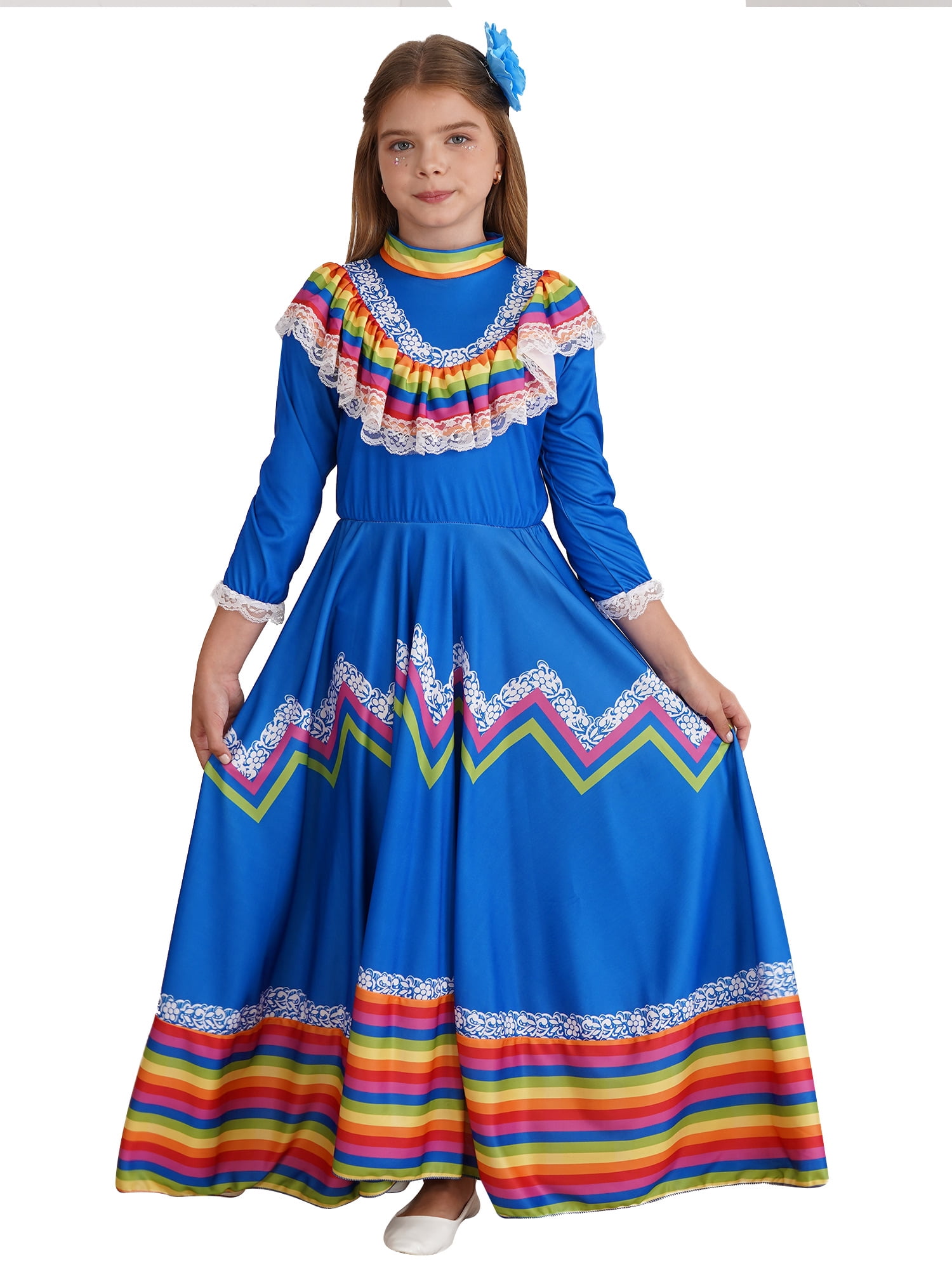 Aislor Mexican Traditional Dress Girls National Style Princess ...