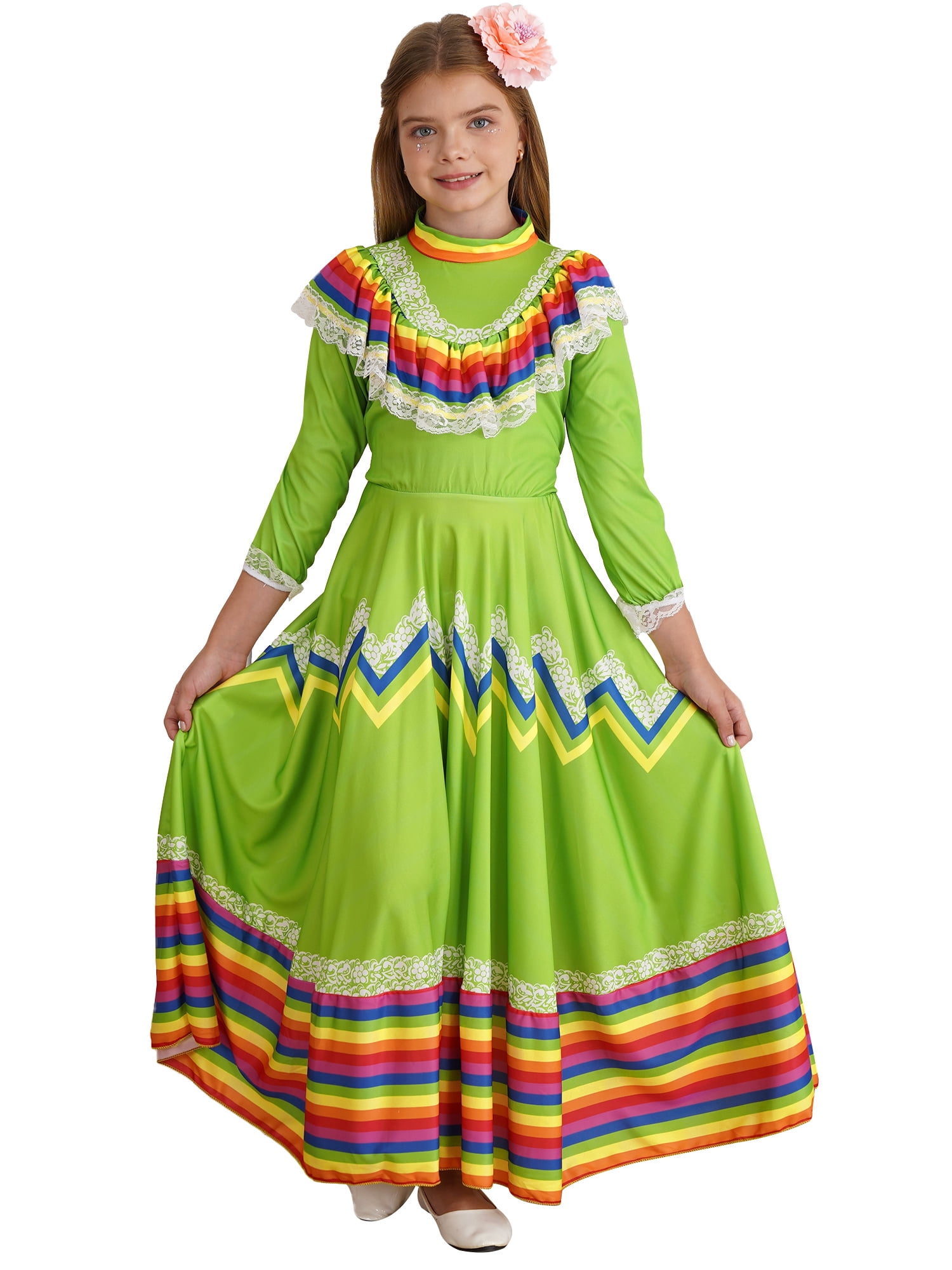 Aislor Mexican Traditional Dress Girls National Style Princess ...