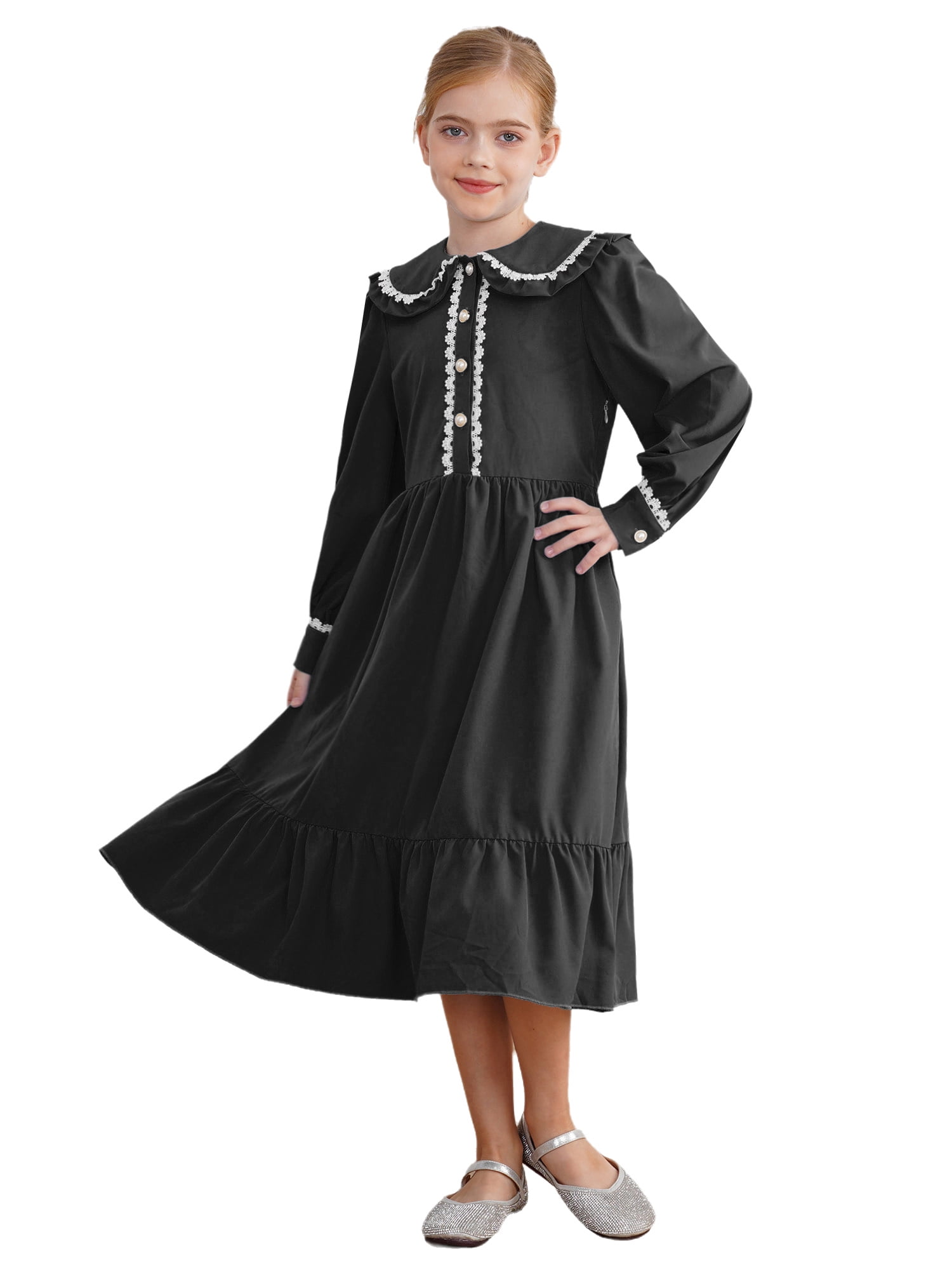 Aislor Pioneer Girls Colonial Prairie Costume 1800s Victorian Long ...