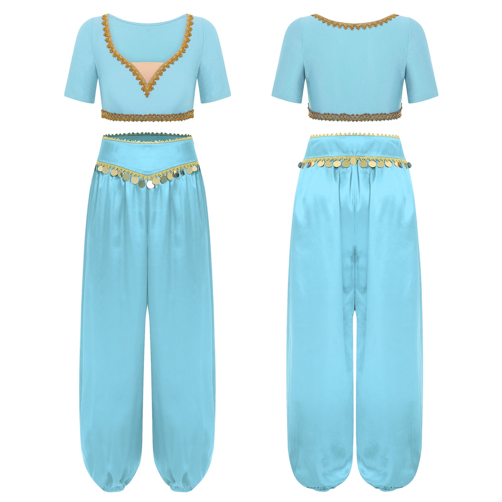 Aislor Women 2-piece Belly Dancing for Rave Party Shiny Sequin Tassel ...