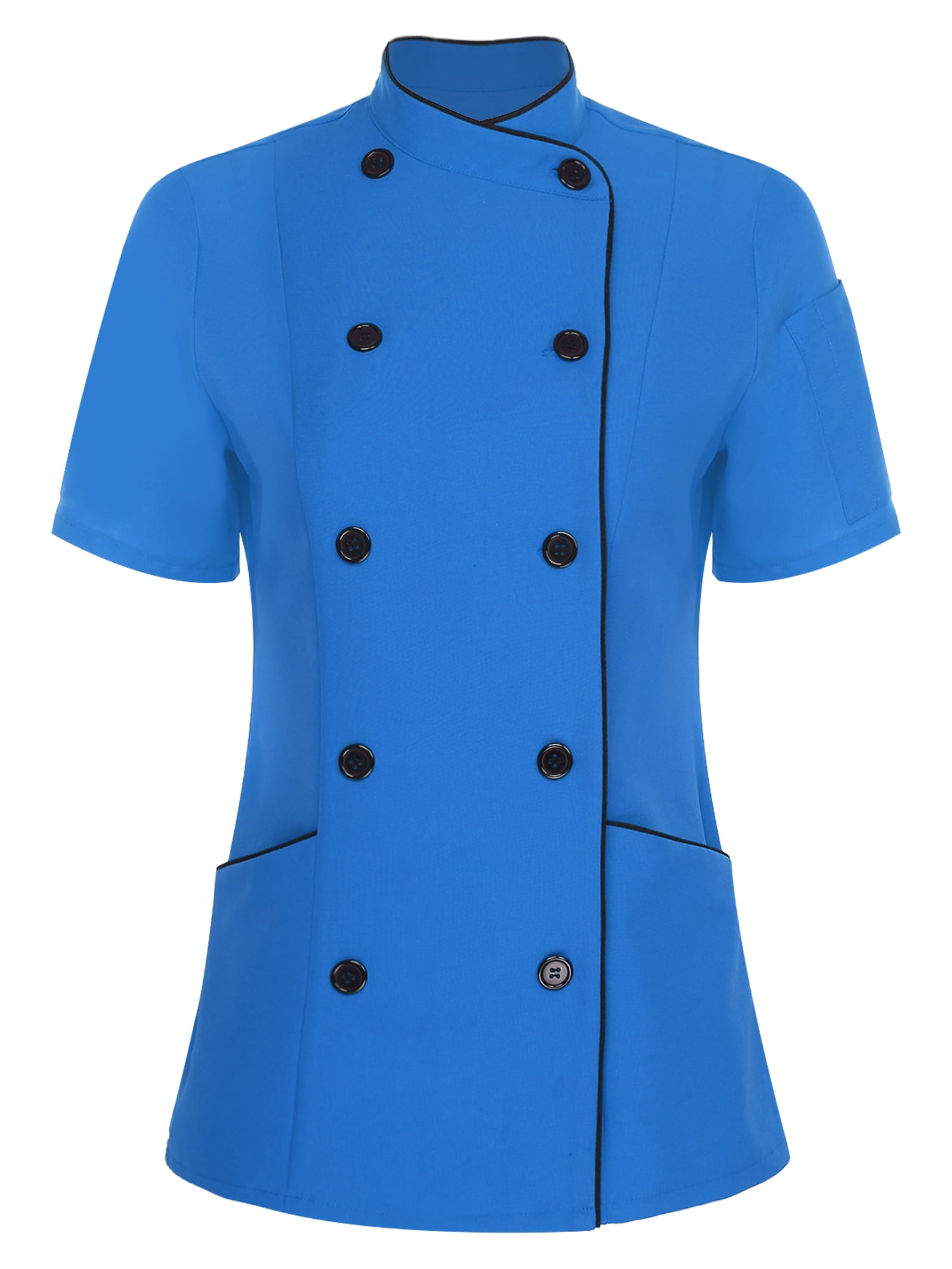 Aislor Women Classic Short Sleeve Chef Shirt Cooking Chef Coat Uniform ...