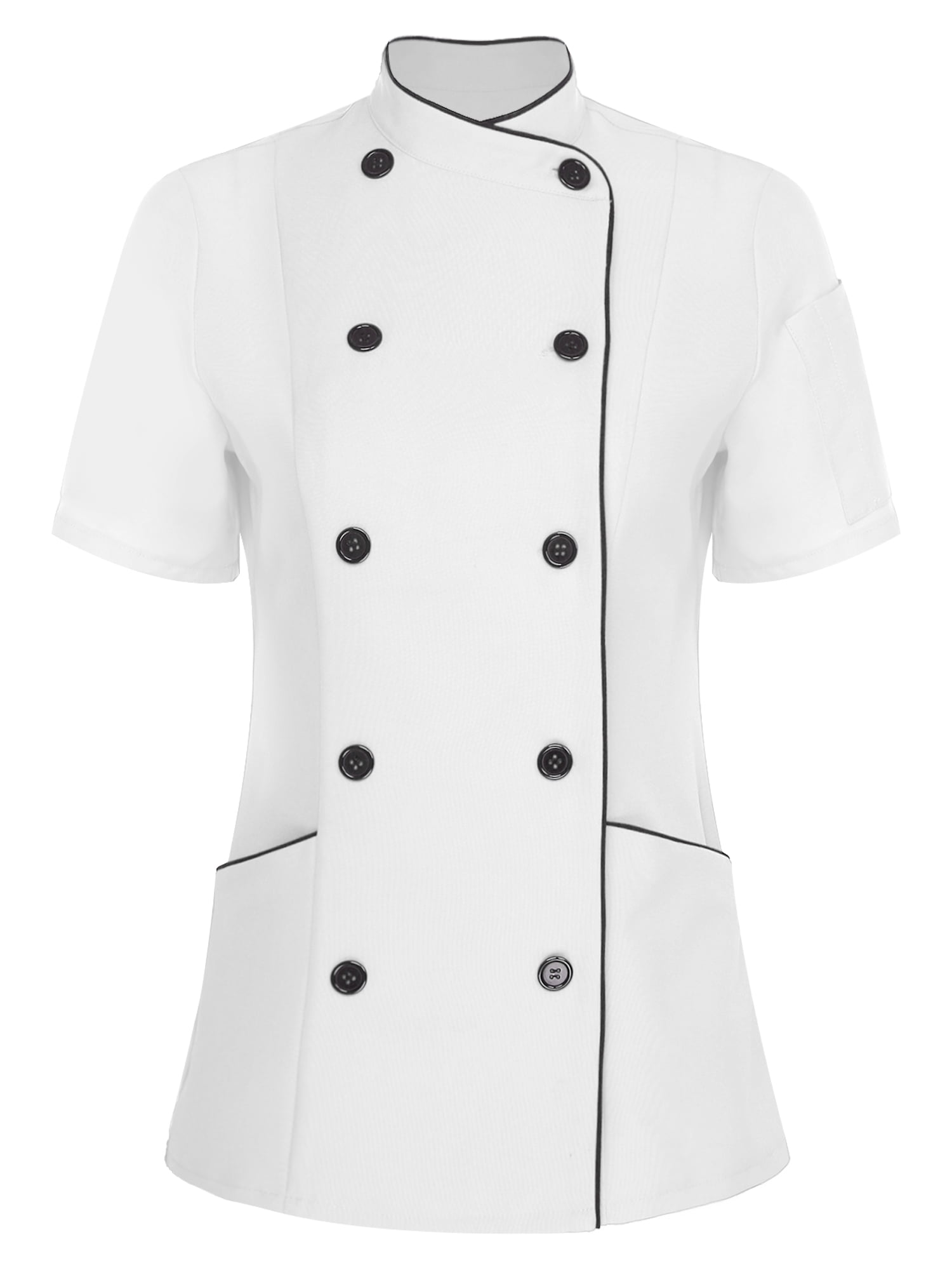 Aislor Women Classic Short Sleeve Chef Shirt Cooking Chef Coat Uniform ...