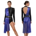 Aislor Women Metallic Lyrical Dance Rhinestone Leotard with Metal Waist ...