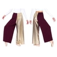 Aislor Women Metallic Praise Worship Dance Pants Color Blocking Wide ...