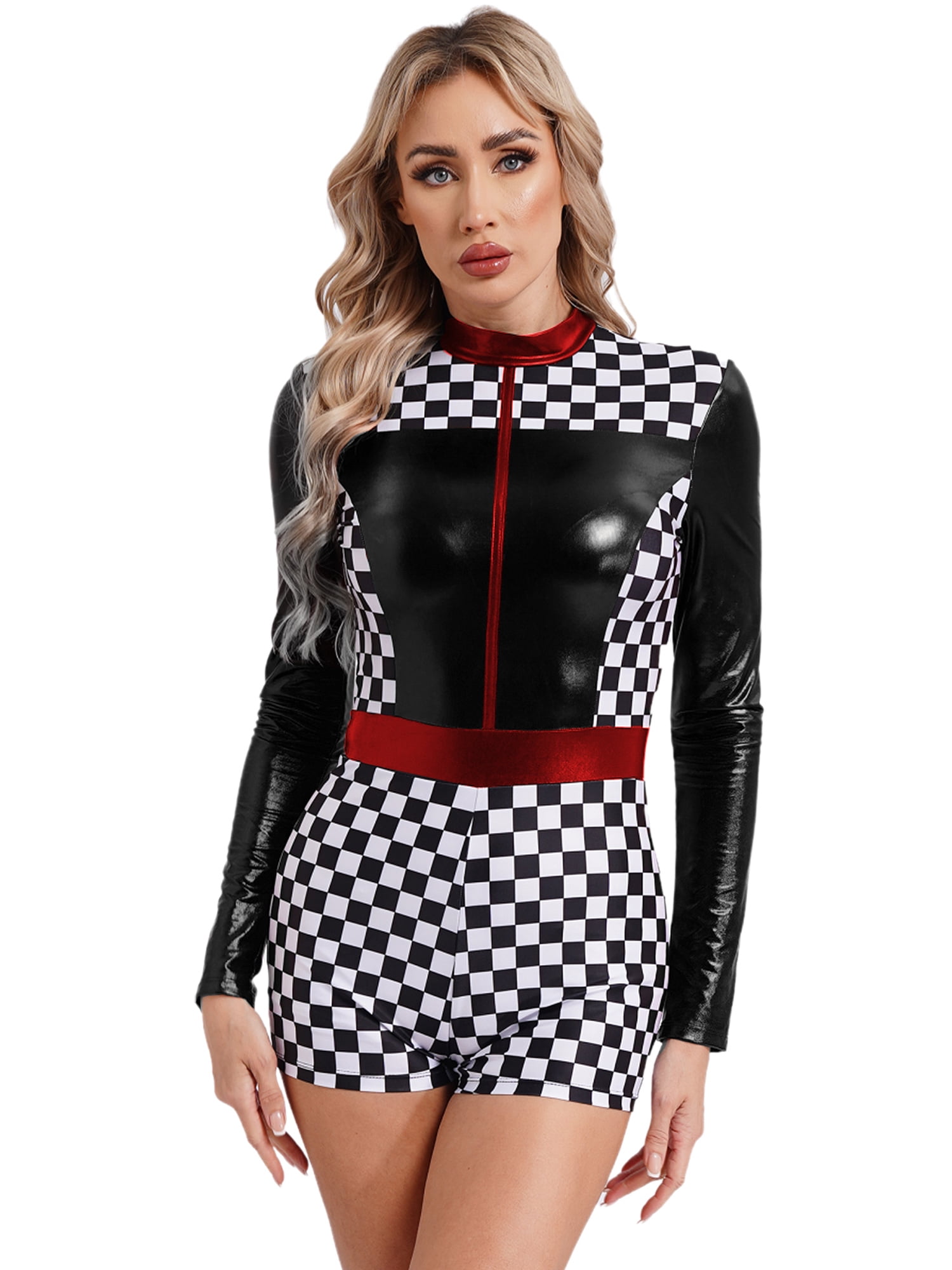 Aislor Women Racer Romper Jumpsuit Race Car Driver Bodysuit Leotard ...