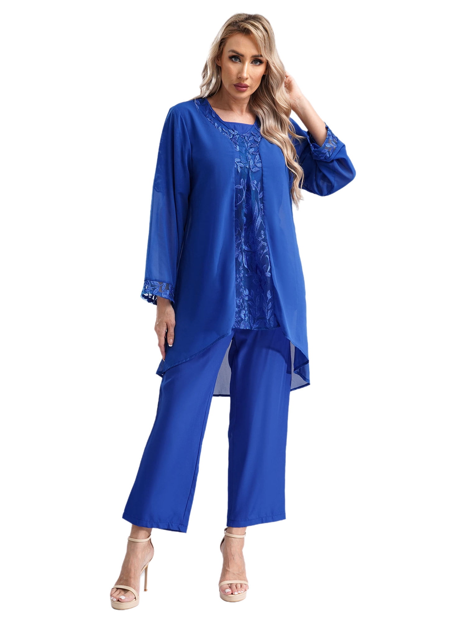 Aislor Women's 3 Pieces Mother of The Bride Dress Pant Suits with ...