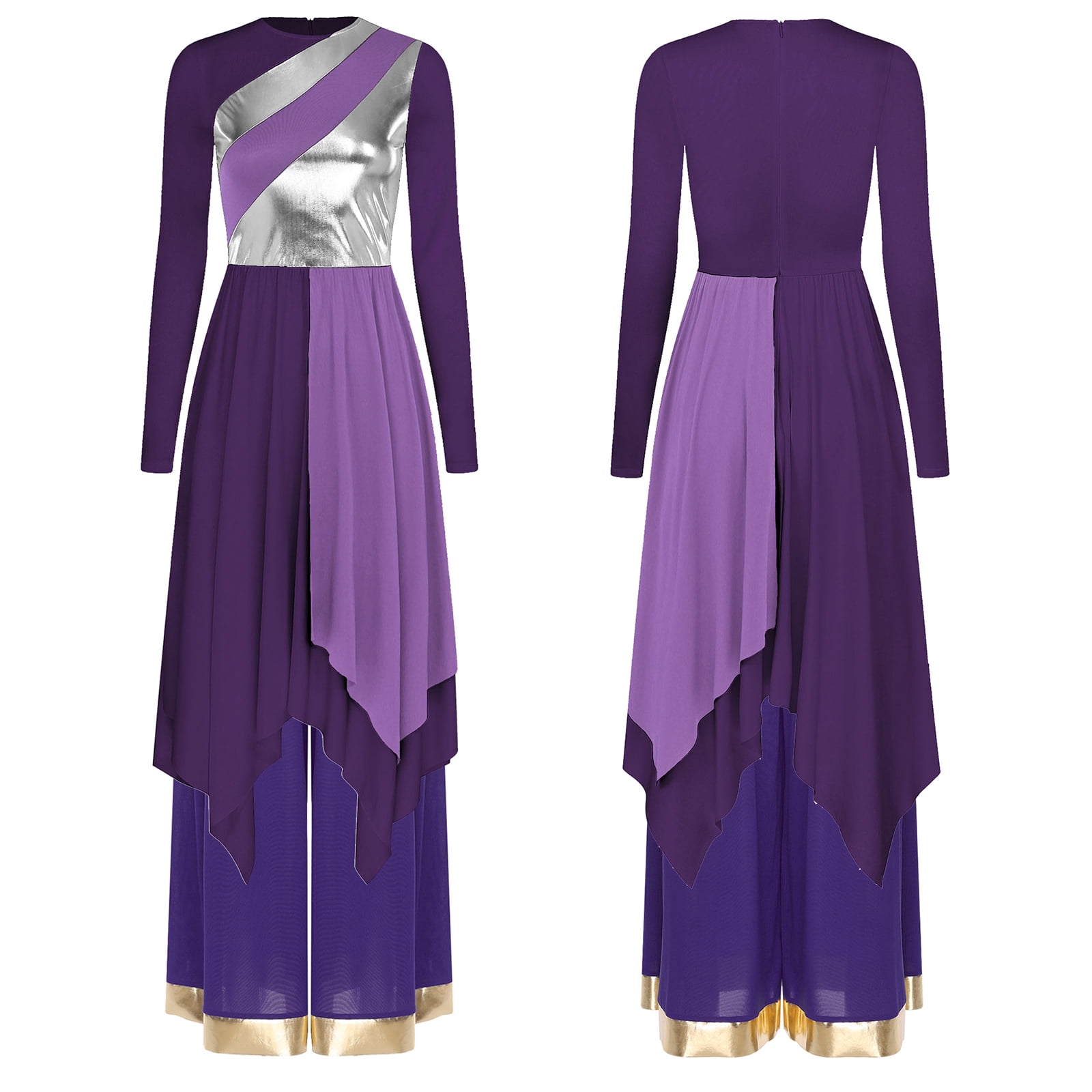 Aislor Women's Liturgical Worship Praise Dance Costume Long Sleeve ...