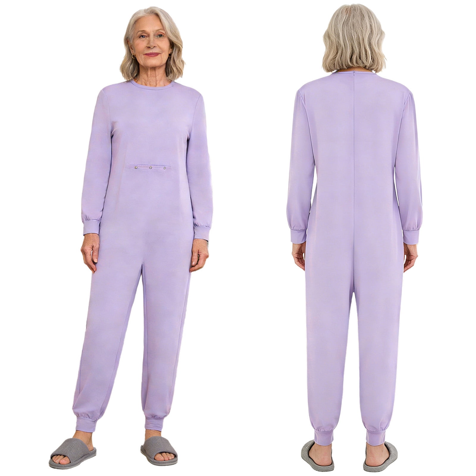 Aislor Women's Men Security Back-Zip Jumpsuit Long Sleeve Back Zipper ...