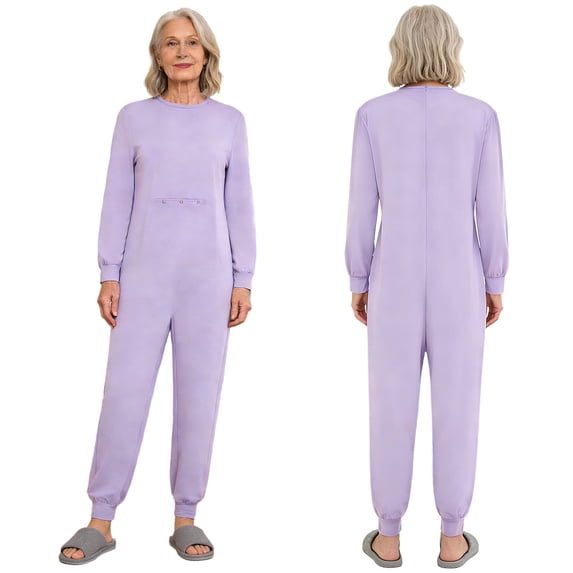Aislor Women's Men Security Back-Zip Jumpsuit Long Sleeve Back Zipper ...