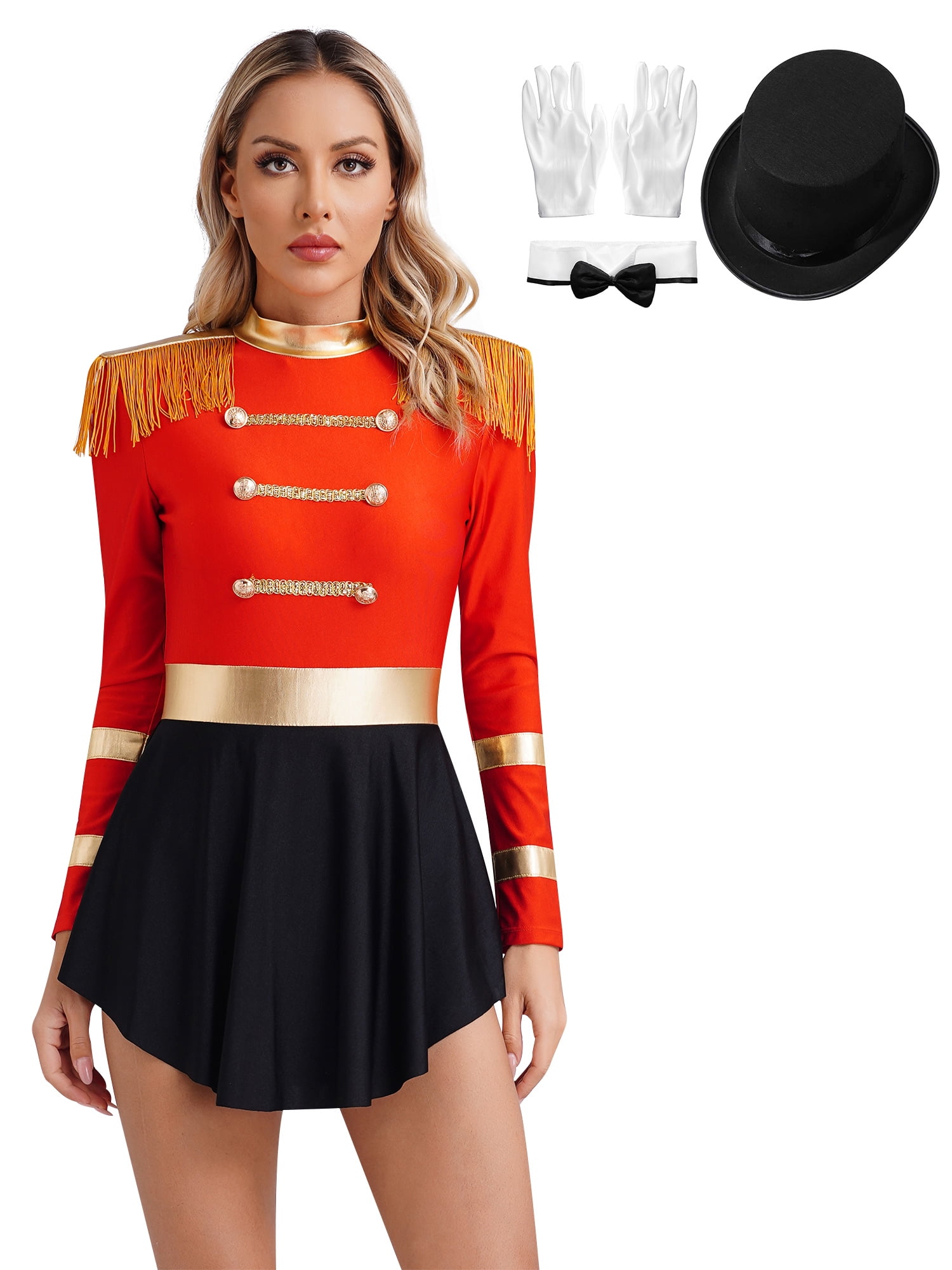 Aislor Women's Ringmaster Costume 4pcs Circus Costumes Halloween ...