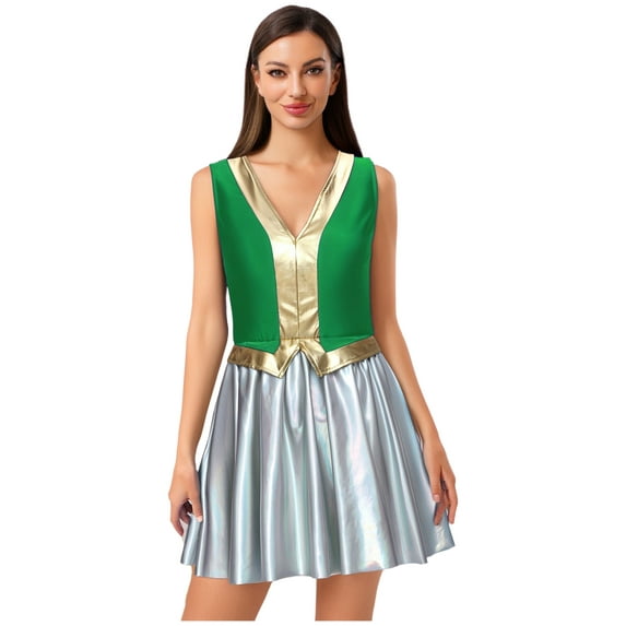 Aislor Women's Toadette Mushroom Toad Cosplay Toadstool Halloween Dress ...